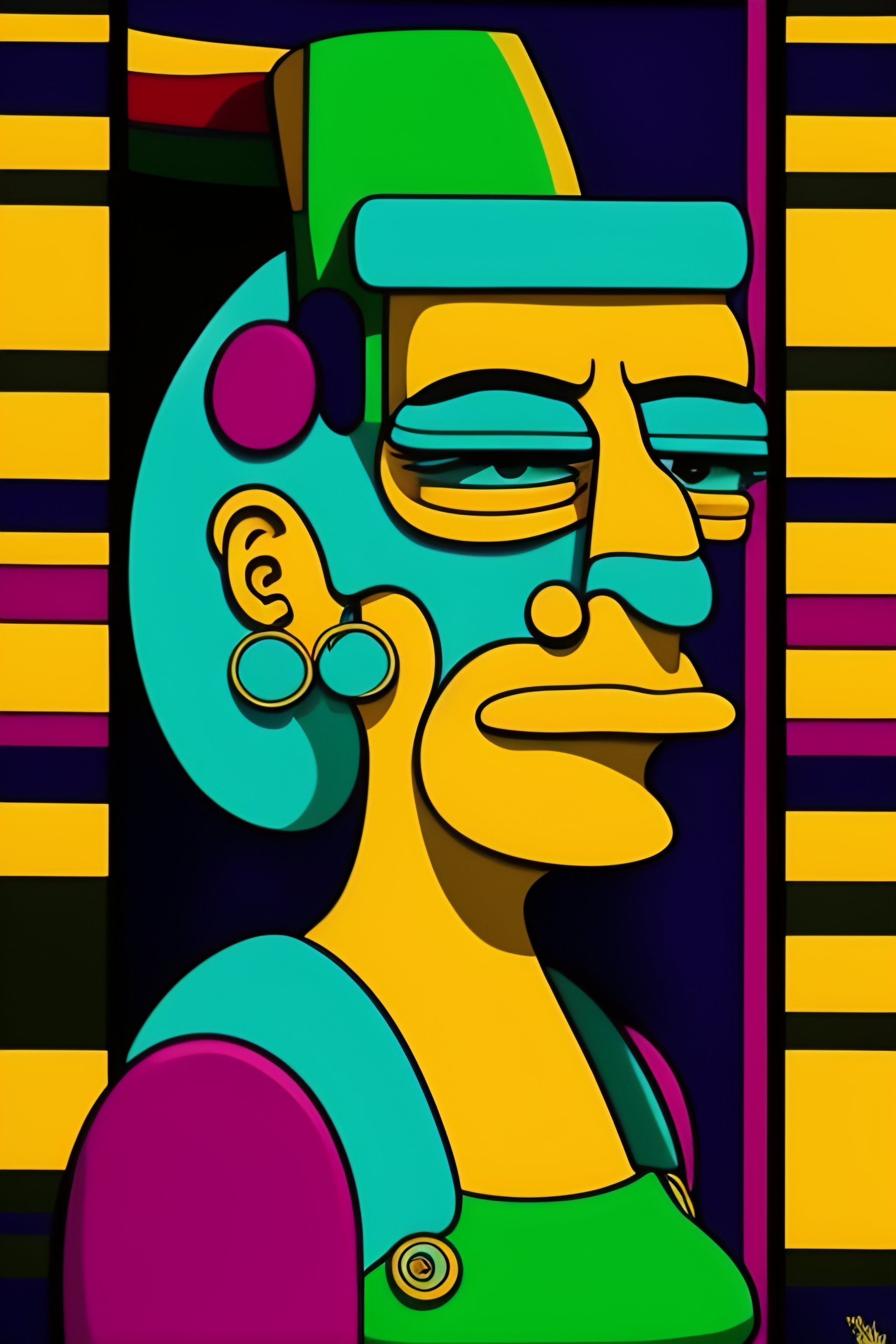 Lexica - Simpsons in the style of picasso