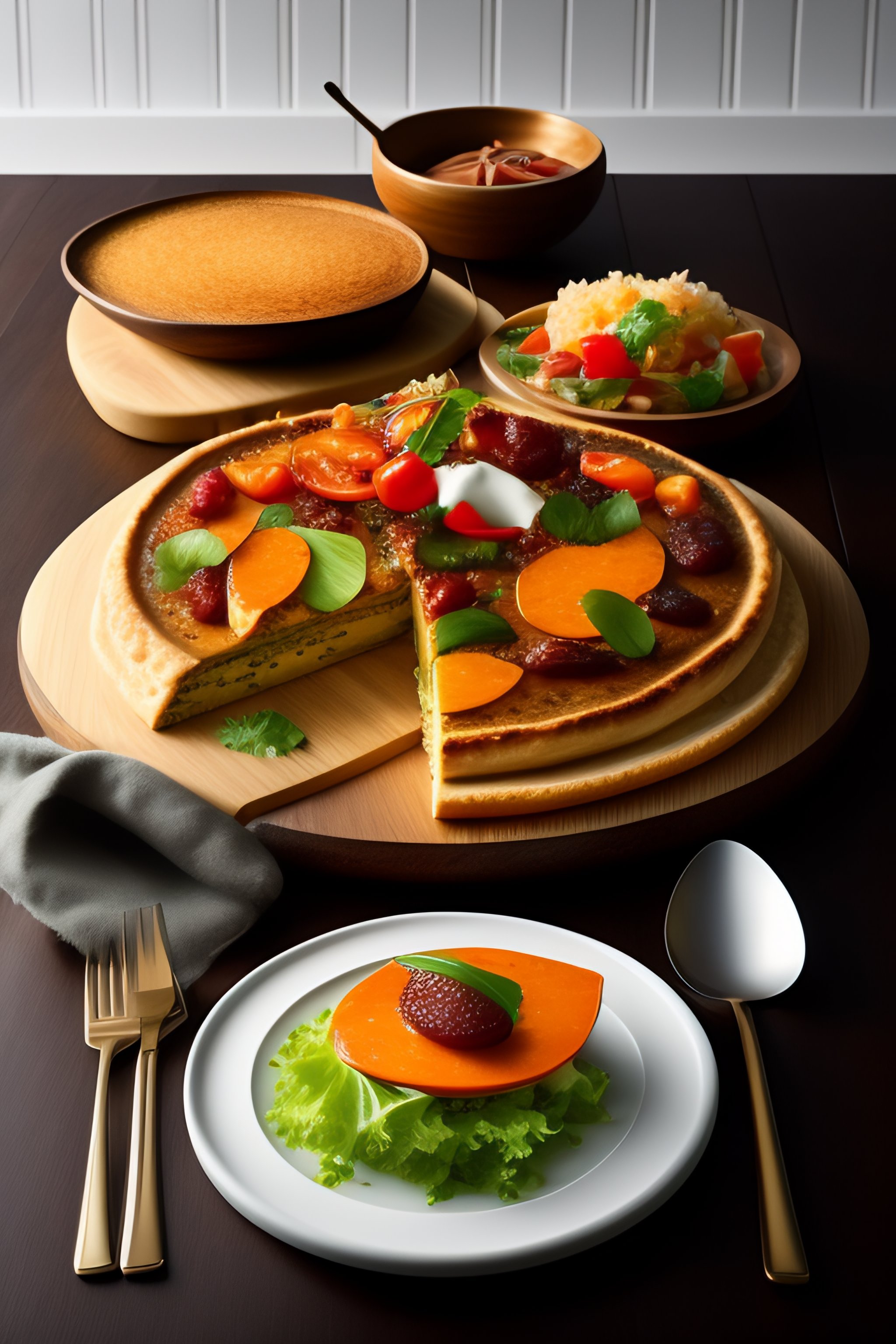 Lexica - Des plateaux repas posés sur une table dans une salle de ...