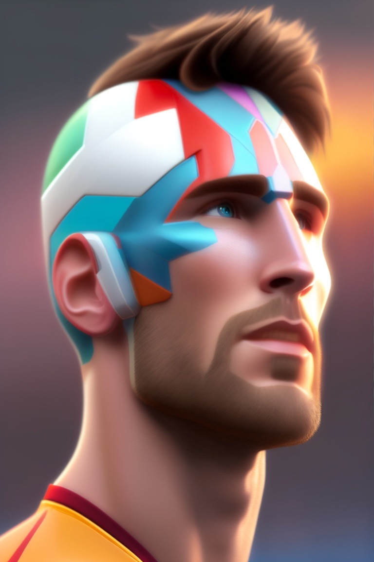 Lexica - Robot, face, messi