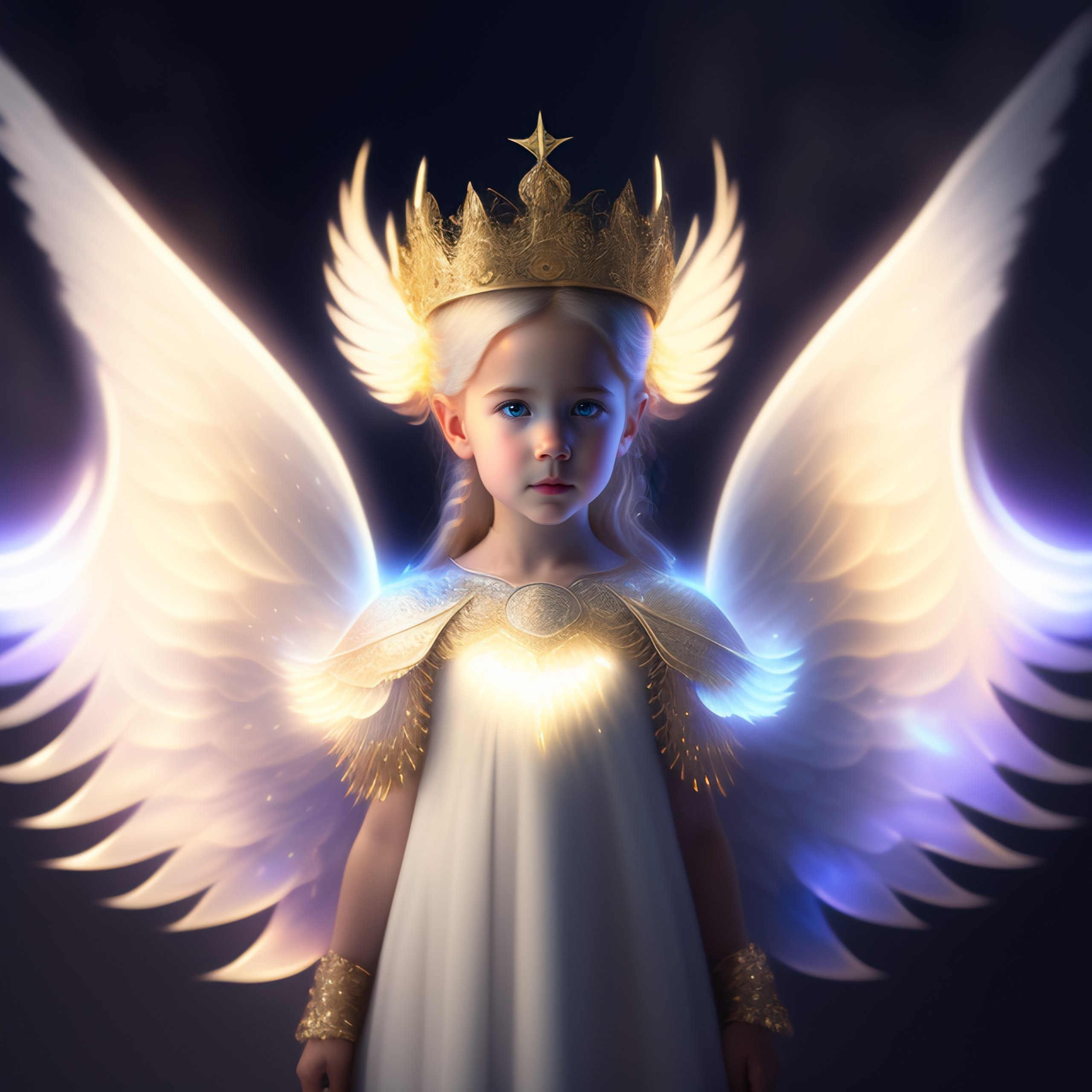 Lexica - A small, childlike being made entirely of shimmering ...