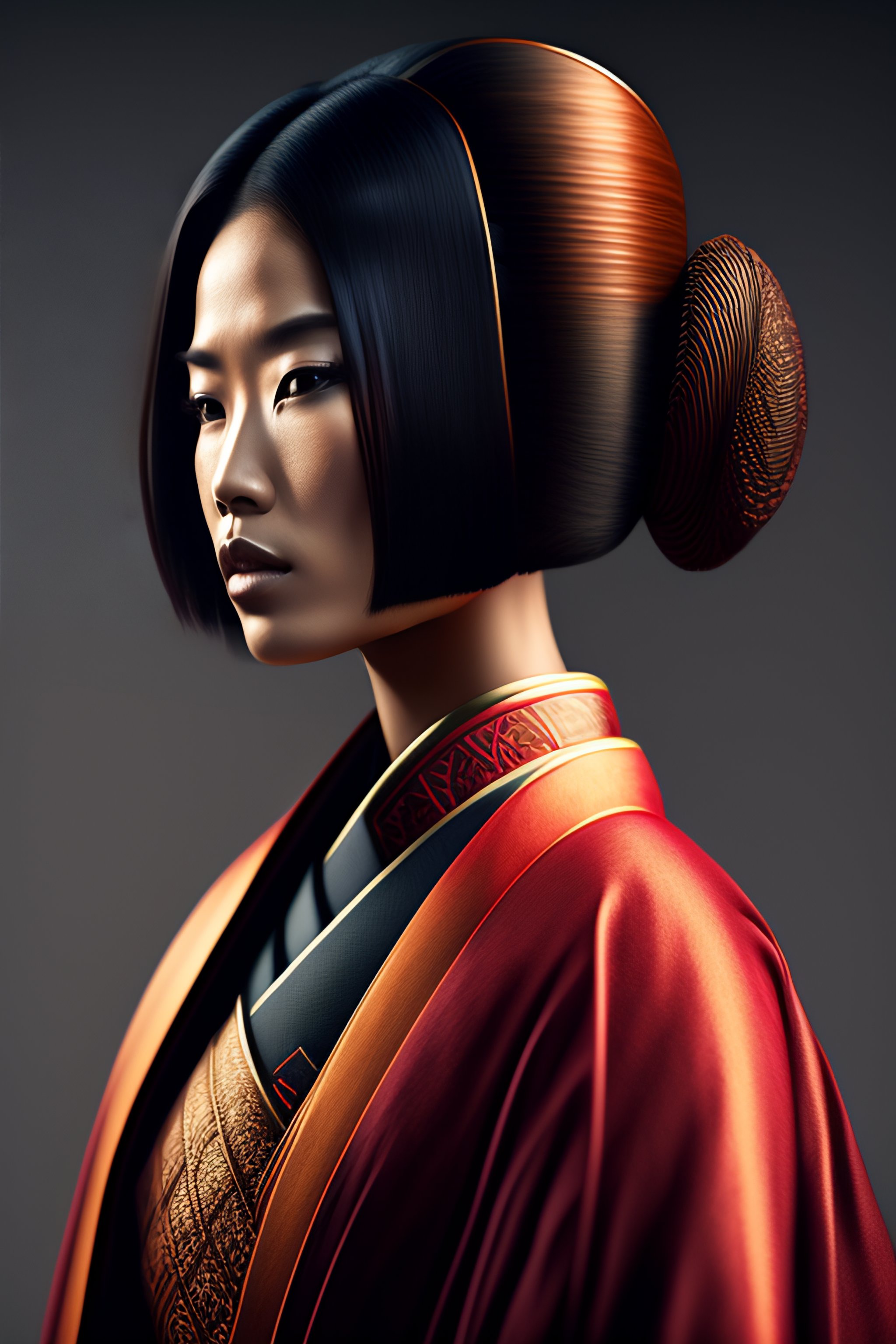 Samurai Haircut Girl