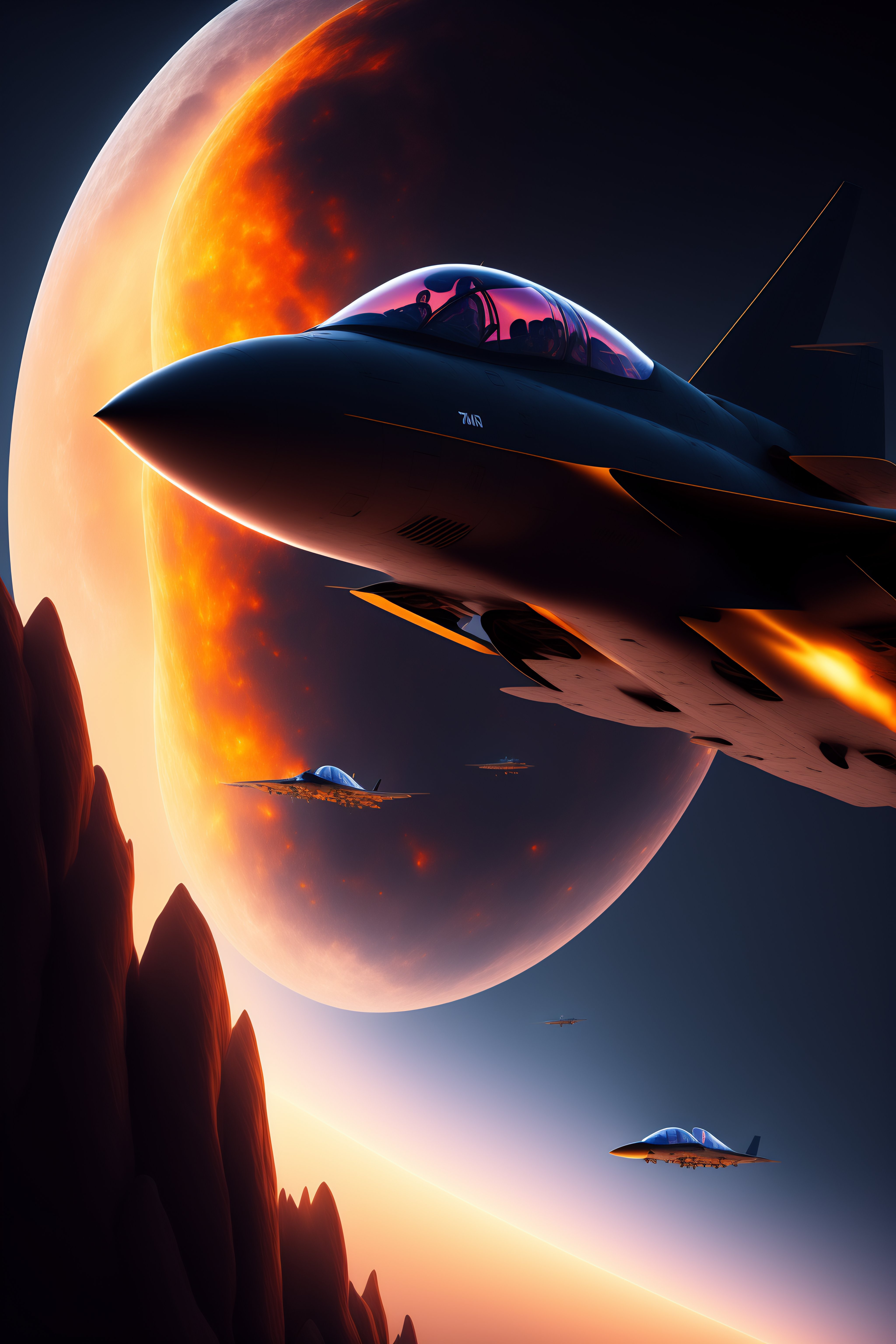 Lexica - Fighter jet to the moon by artgerm and Moebius, beautiful ...