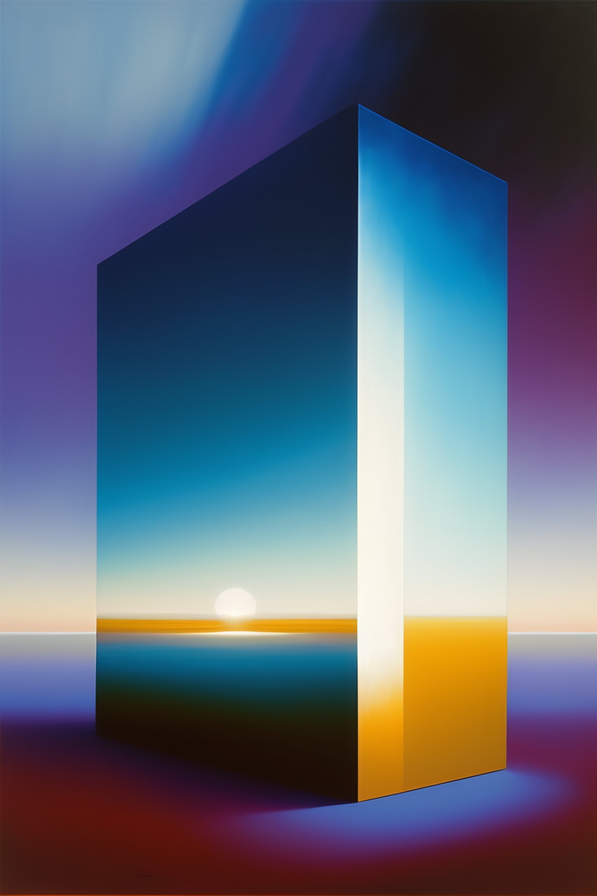 Lexica - A very complex gigantic reflective glowing tesseract rectangle ...