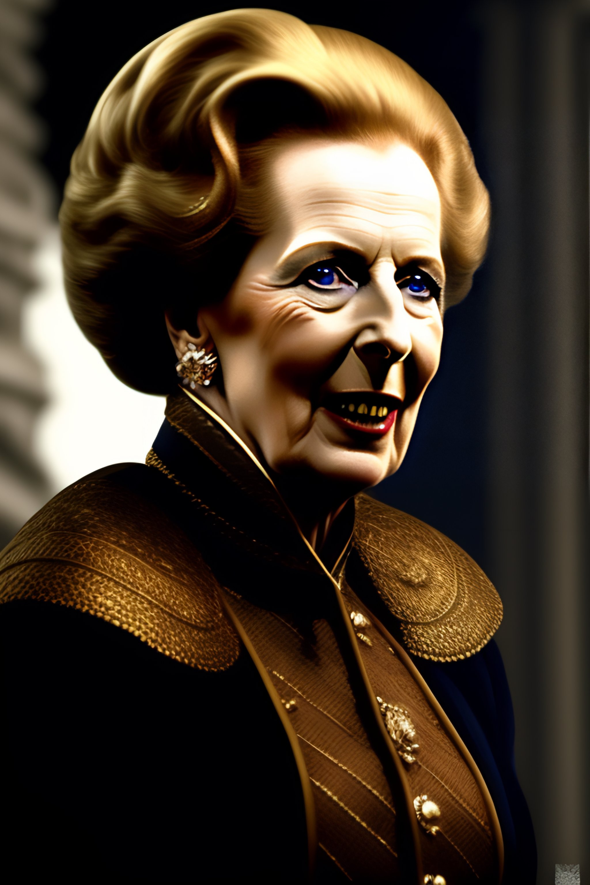 Lexica - Margaret thatcher as monster in Dark Souls, very ugly