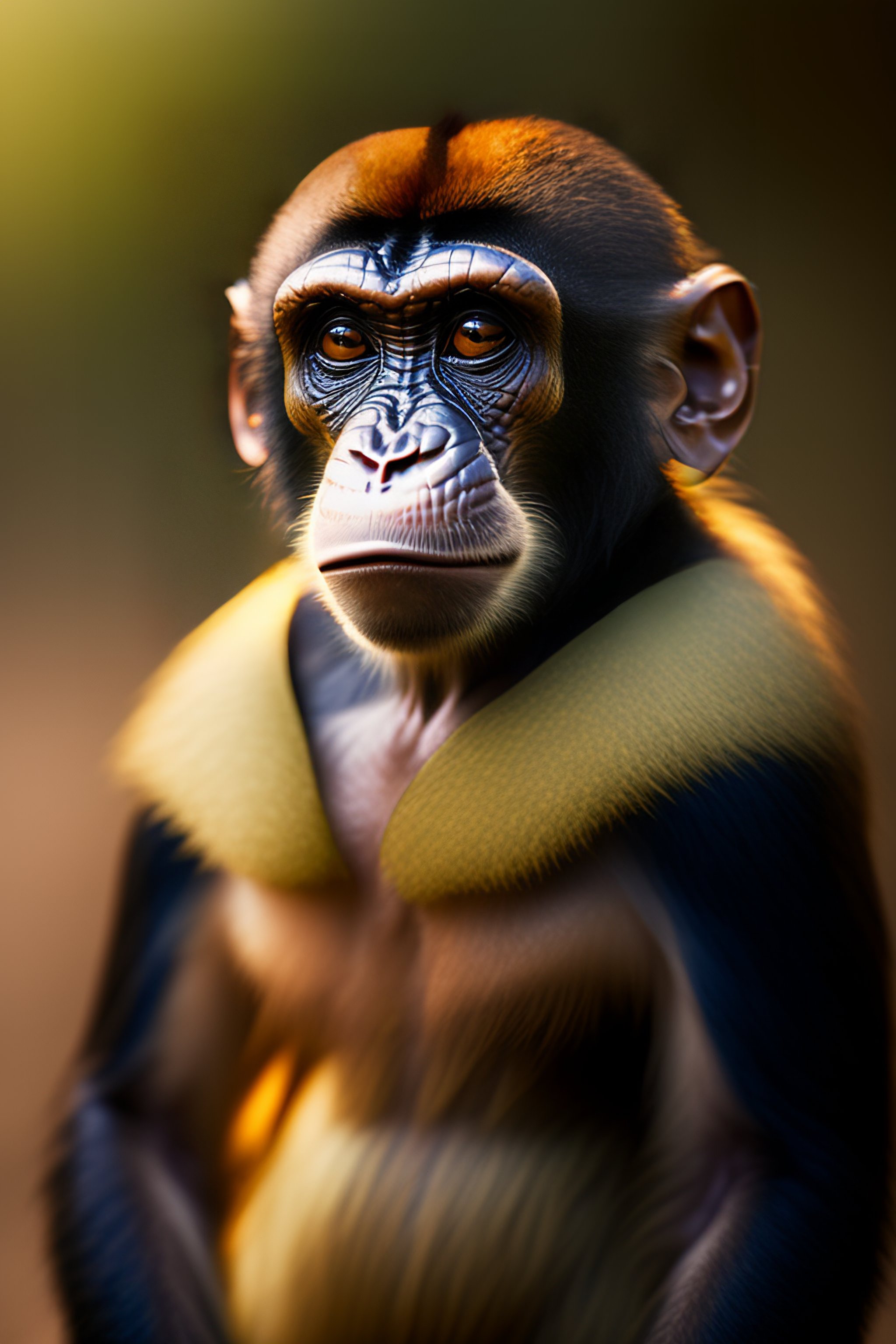 Lexica - Portrait of a monkey android