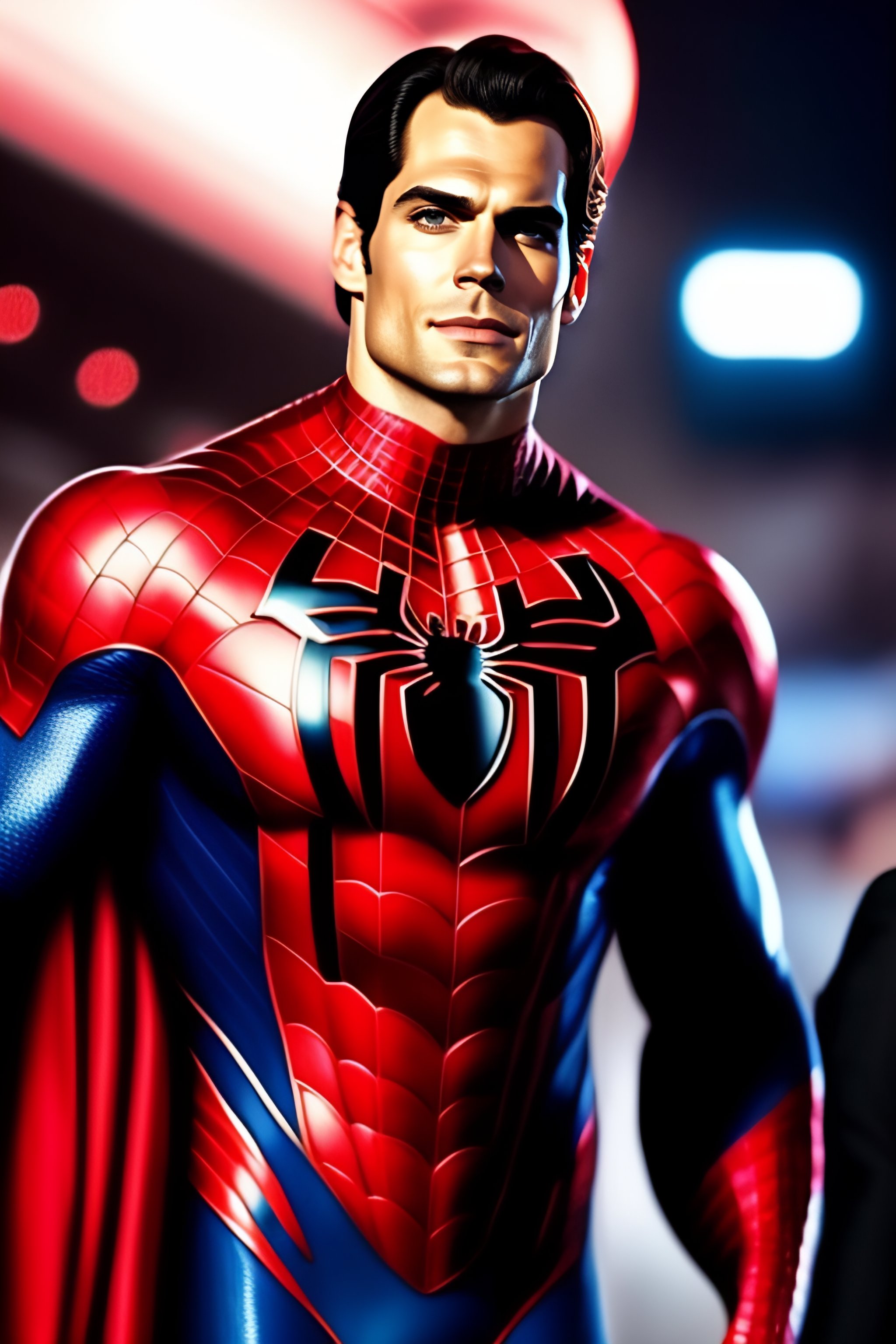 Lexica - Henry cavill in a spiderman 2099 suit