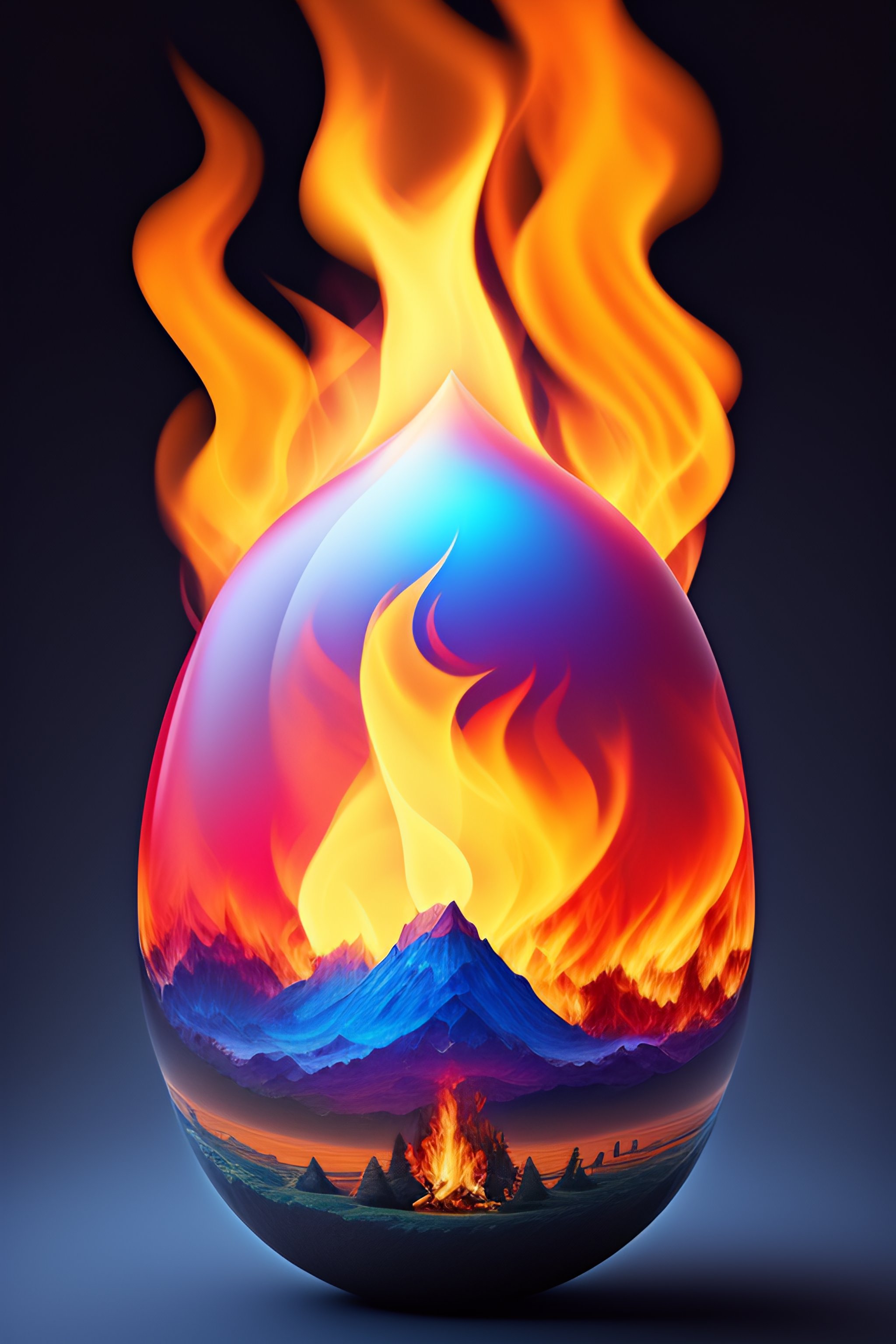 Lexica - Word "risen" in fire and blue fire