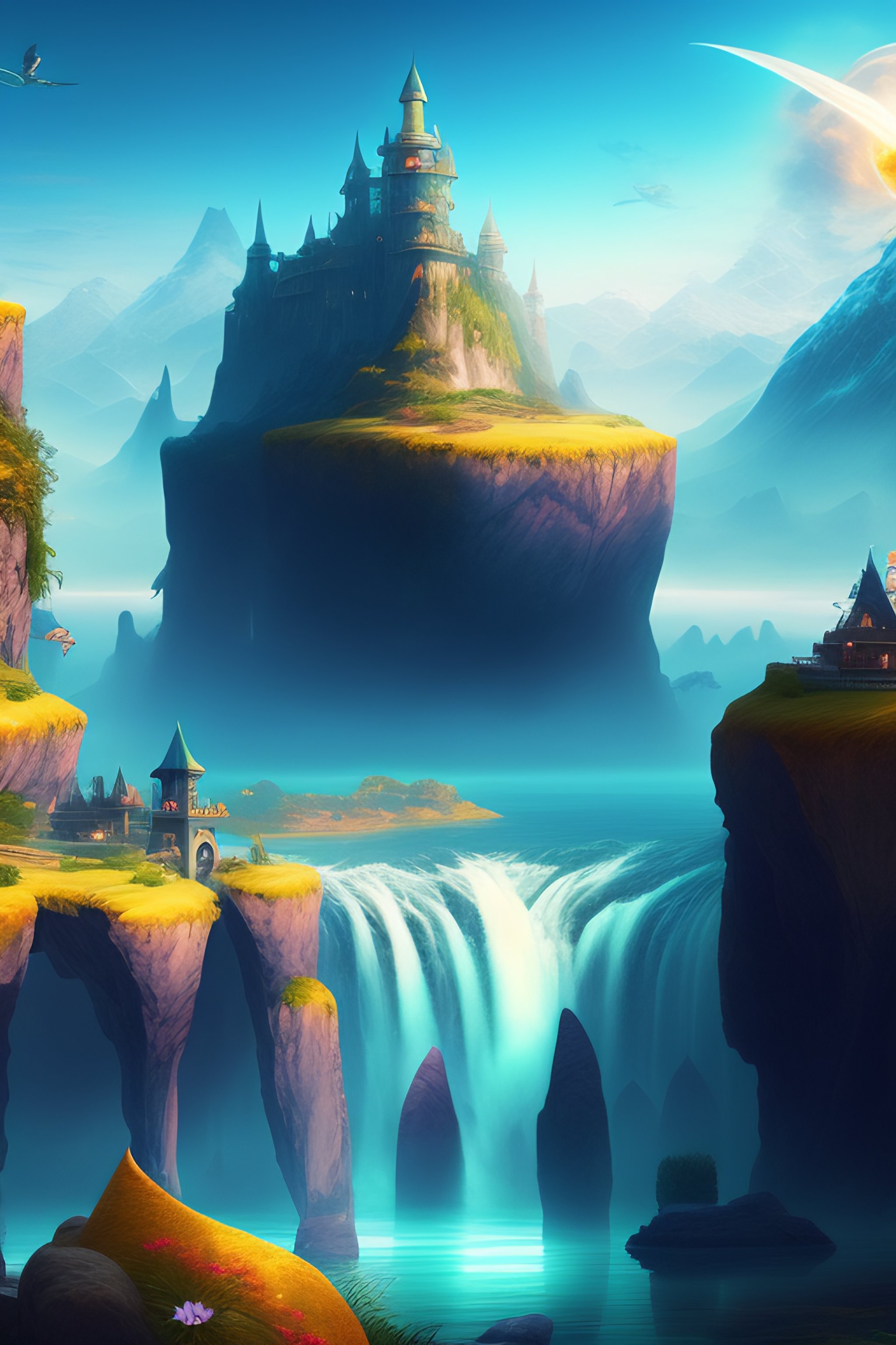 Lexica - A landing page of blog site showing fantasy world pictures