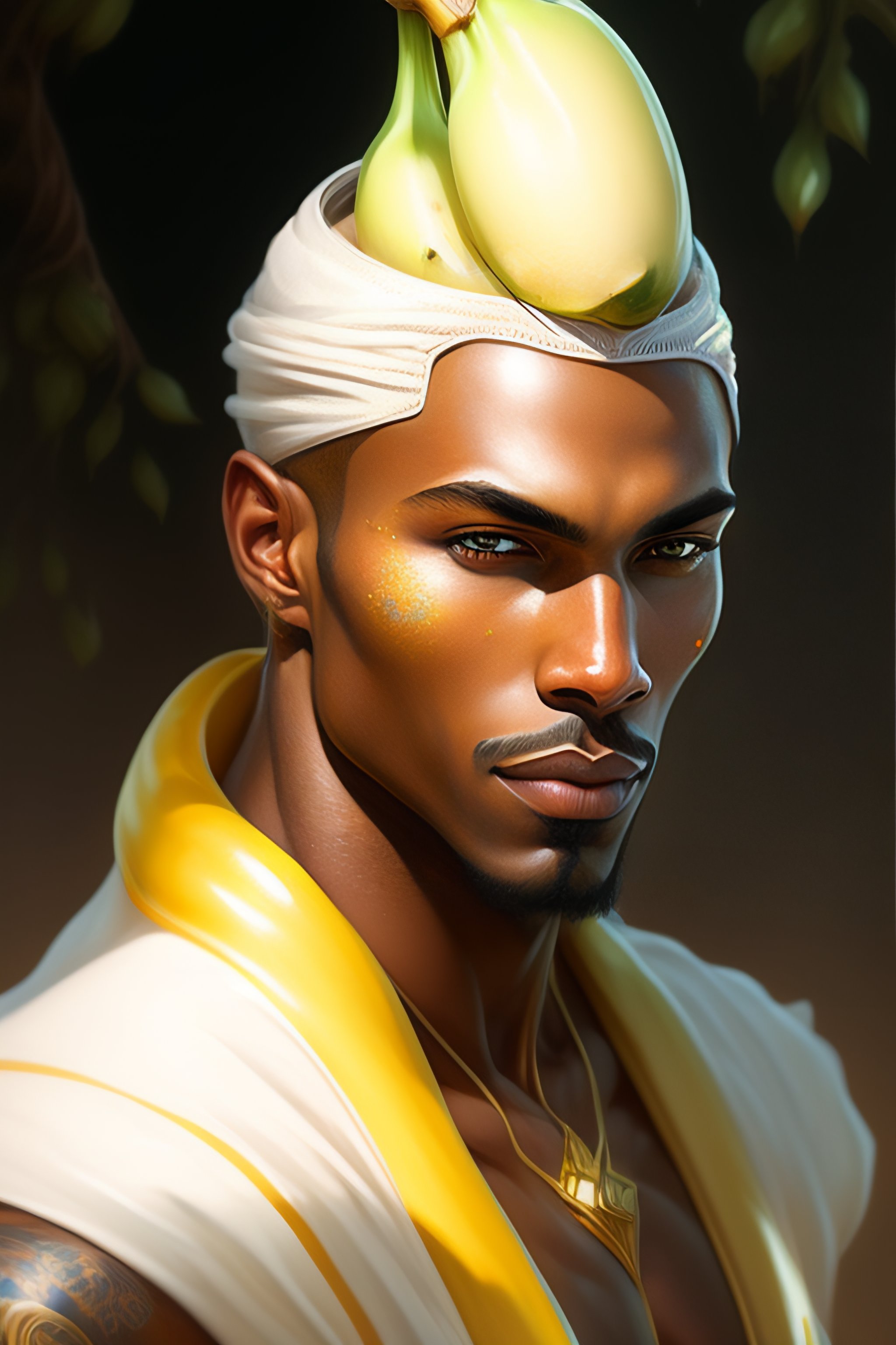 Lexica - Banana Potassium man white skinned portrait, highly detailed ...