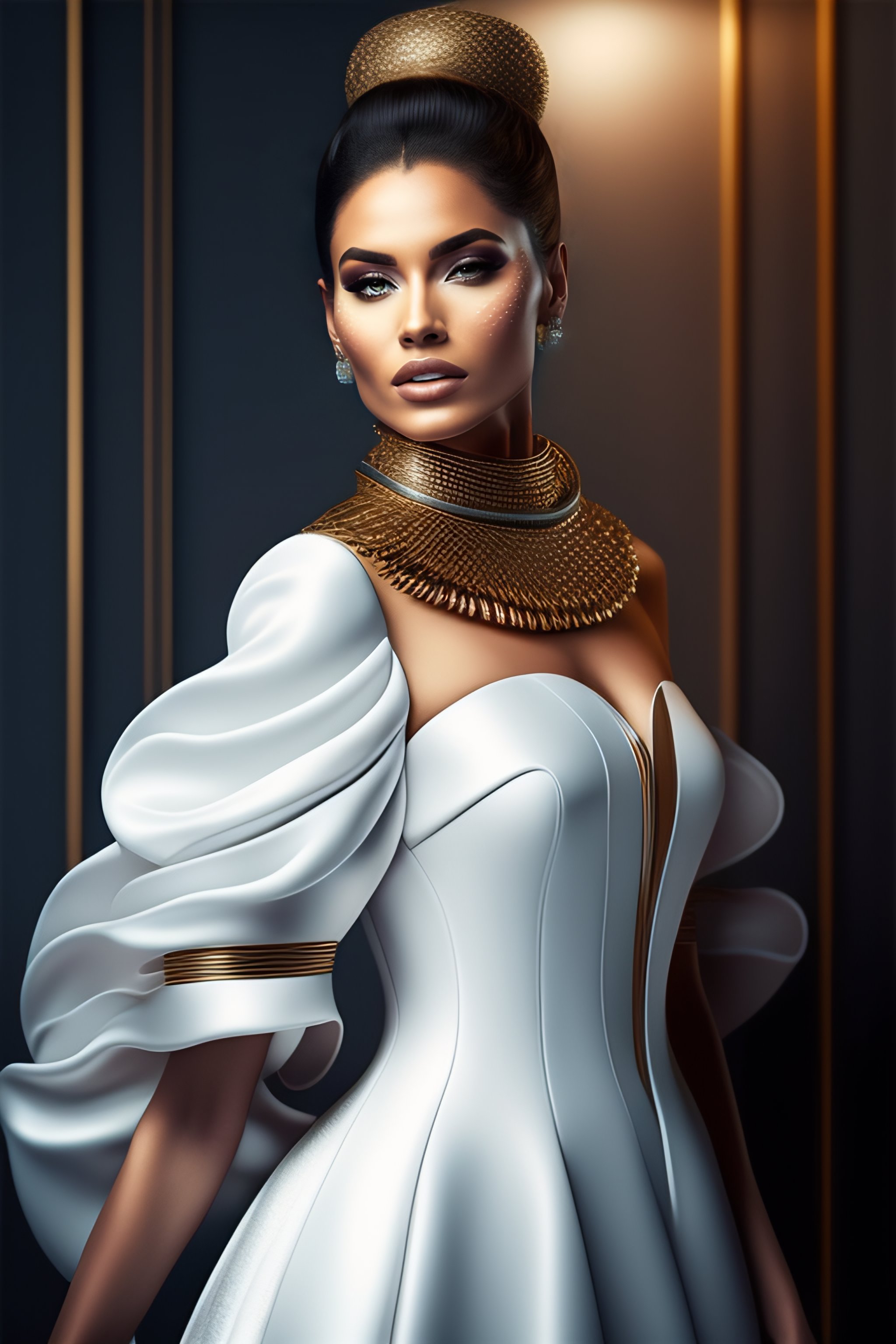 Lexica - Hyper-realistic, portrait, futuristic, dress