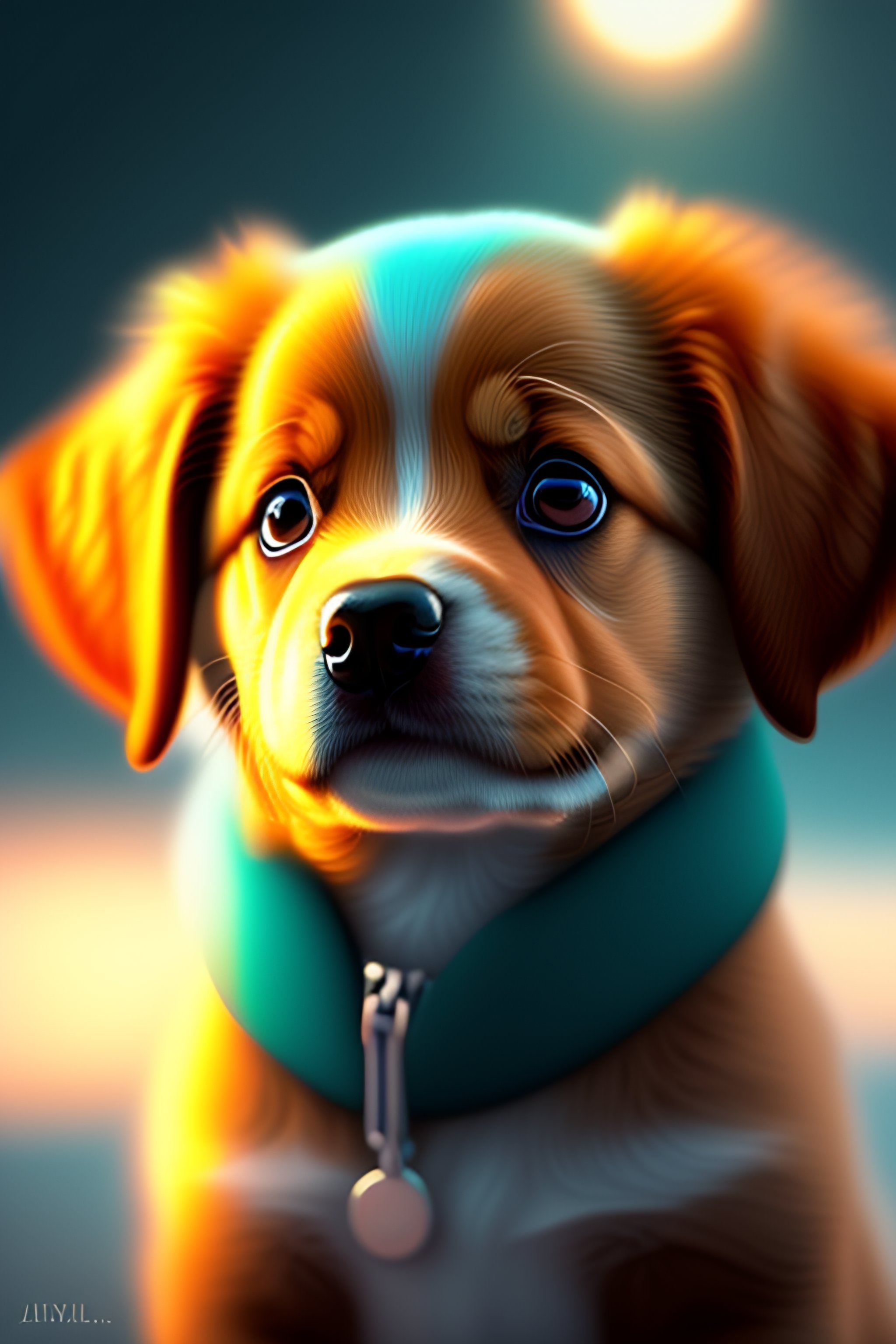 Lexica - Very cute illustration for a cute puppy, digital art, highly ...