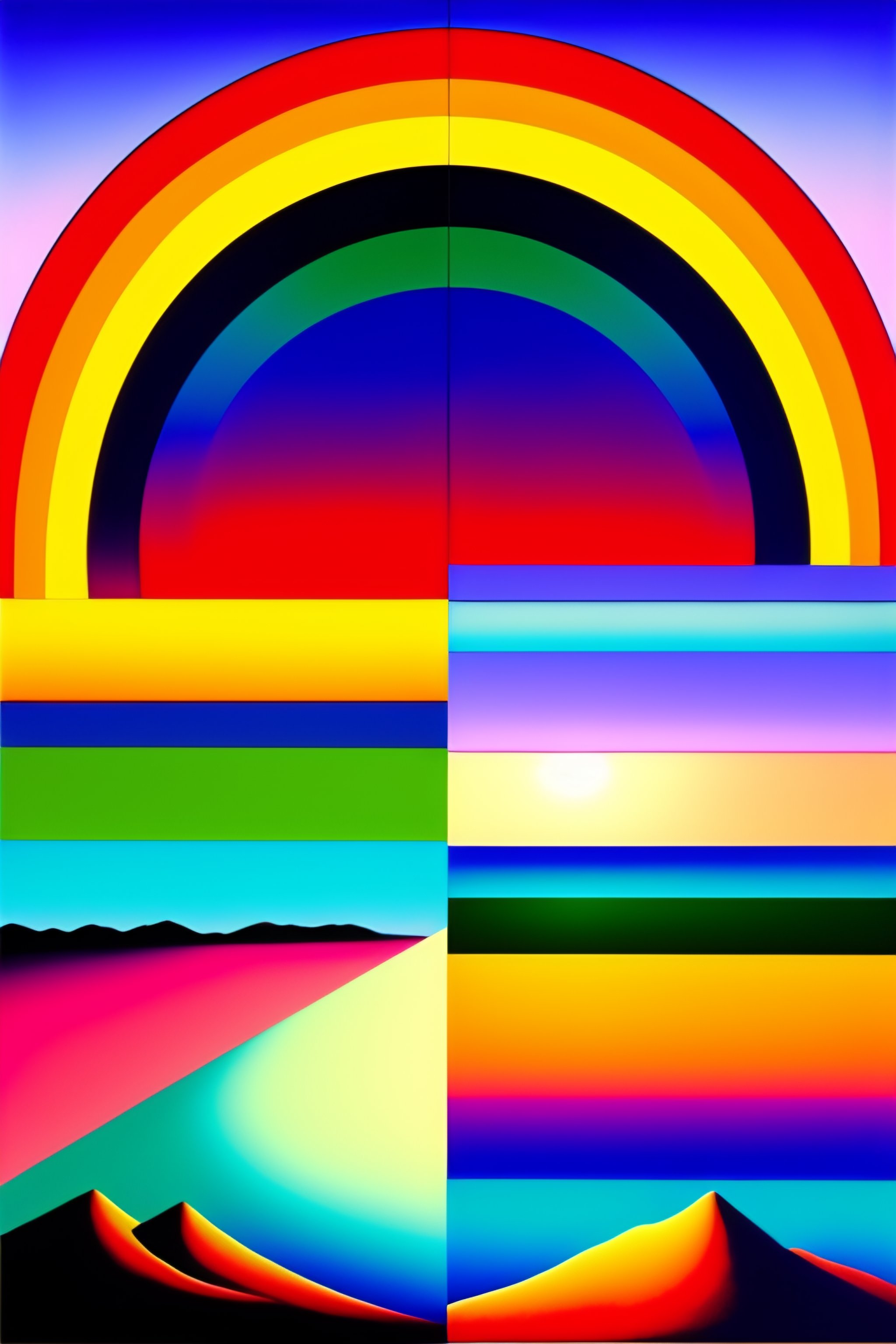 Lexica - The World, planet earth, inside an rainbow. four compass ...