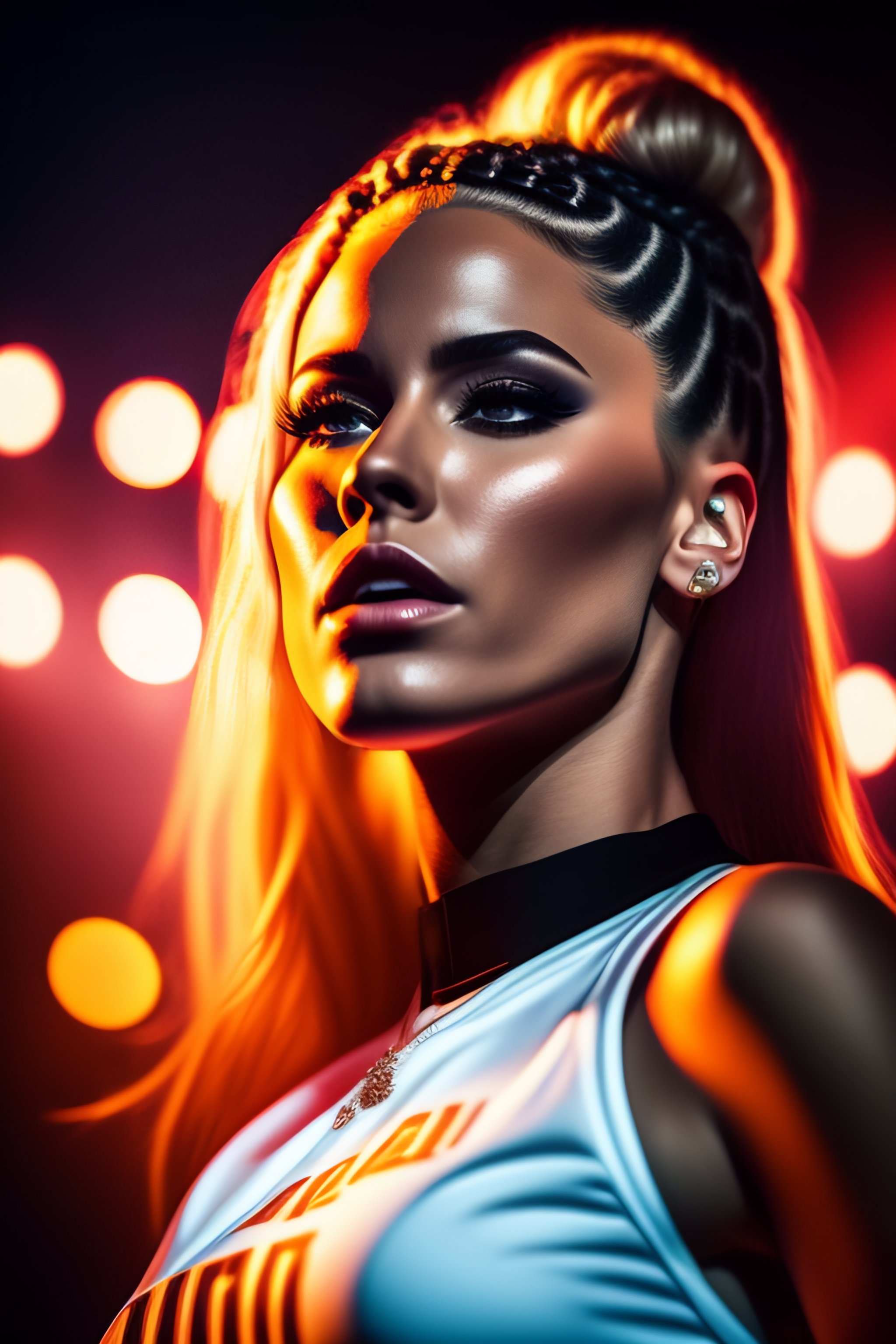 Lexica - Female white rapper performing on stage at a concert, a ...