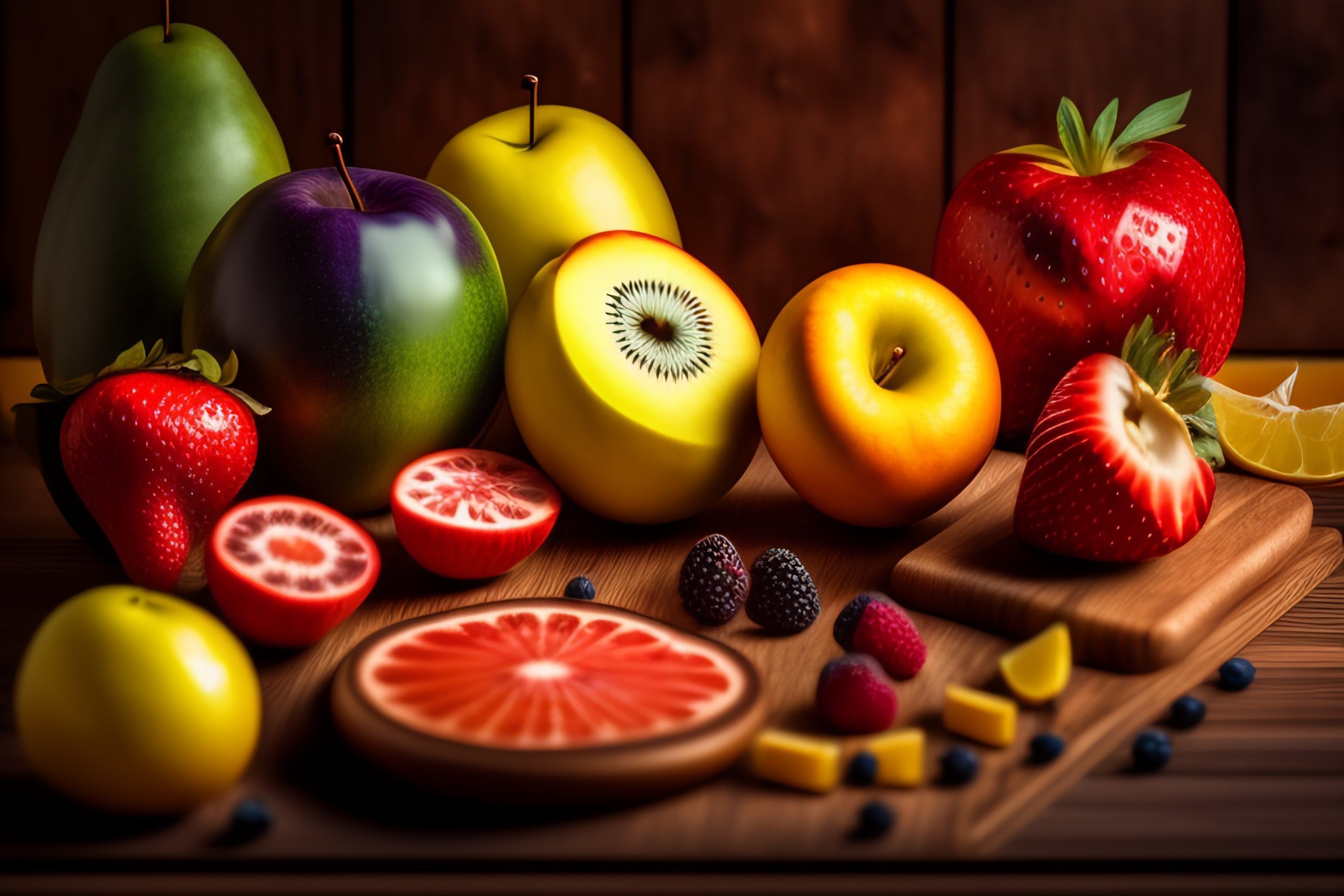 Lexica - Amazing pattern, delicious and juicy, fruits on wood, food ...