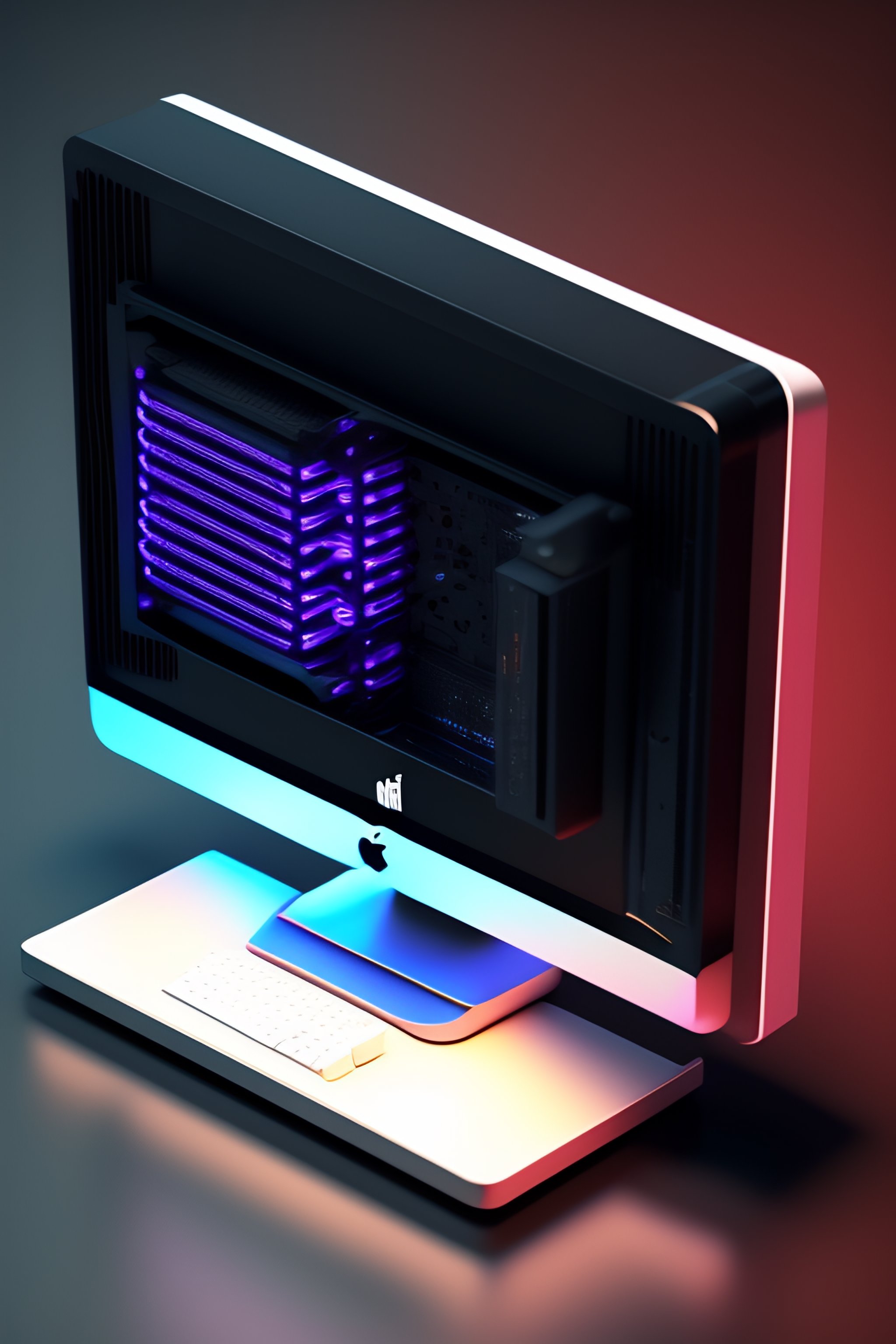 Lexica - Isometric render of a computer streaming