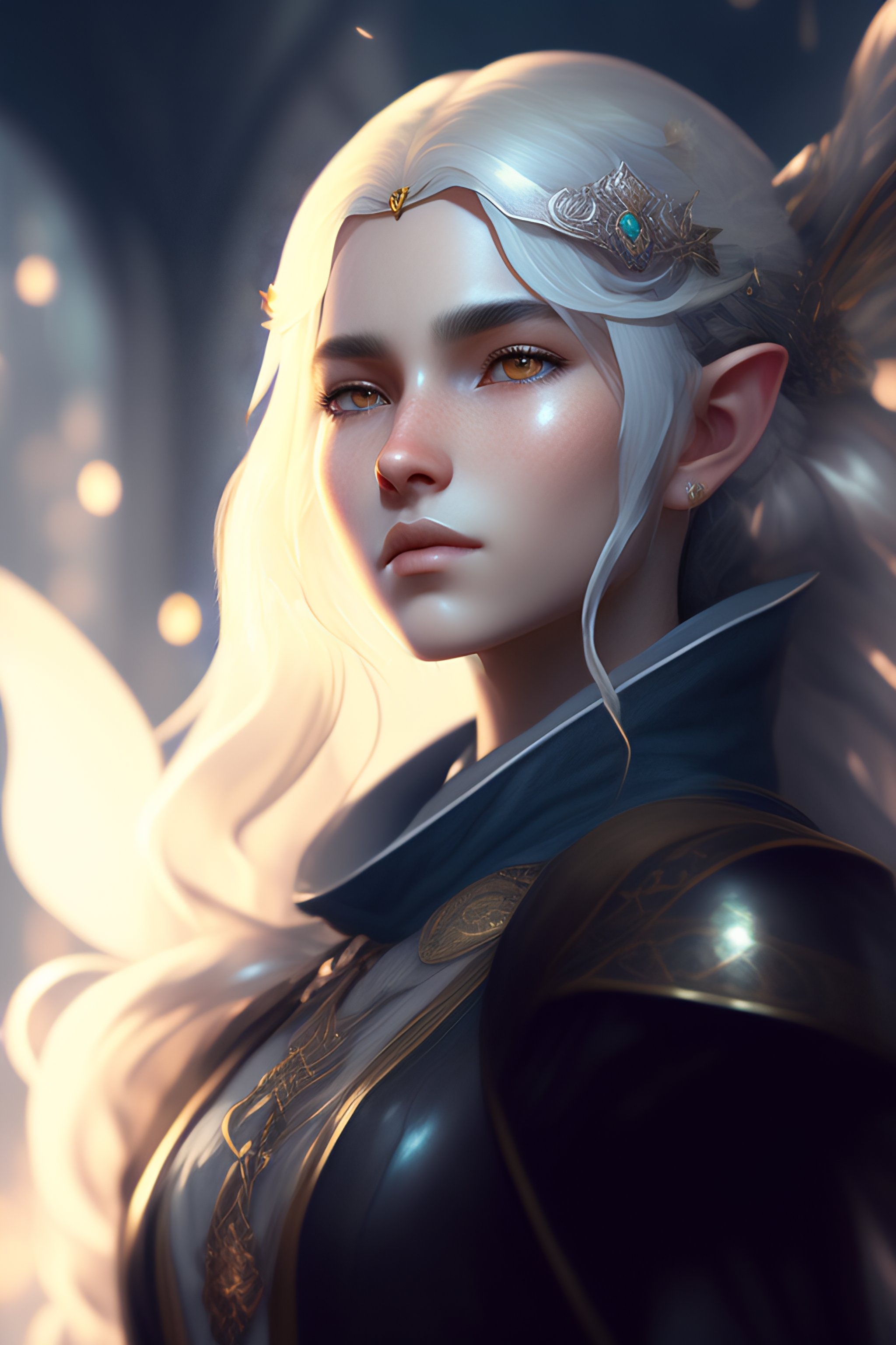 Lexica - Highly detailed portrait of a young elf medevial girl with a ...