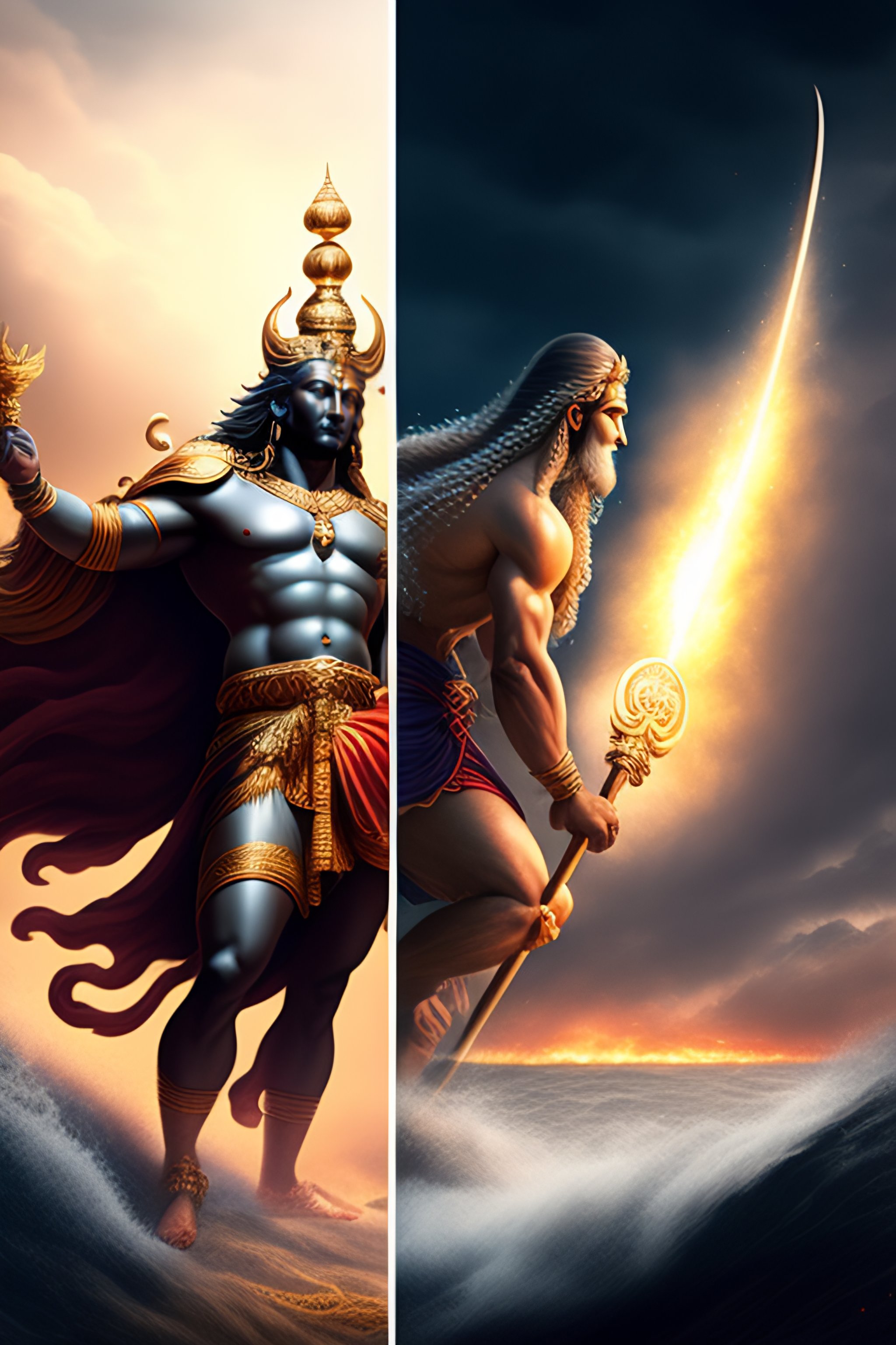 Lexica - Lord Shiva fighting Zeus