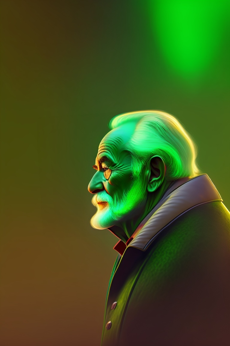 Lexica - Old man , background green