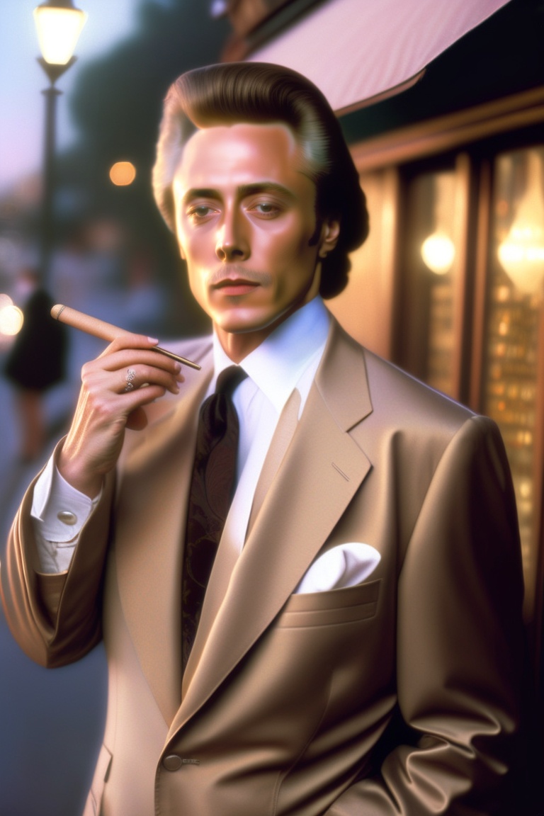 Lexica - Christopher Walken smoking a cigar in a Italian silk suit ...