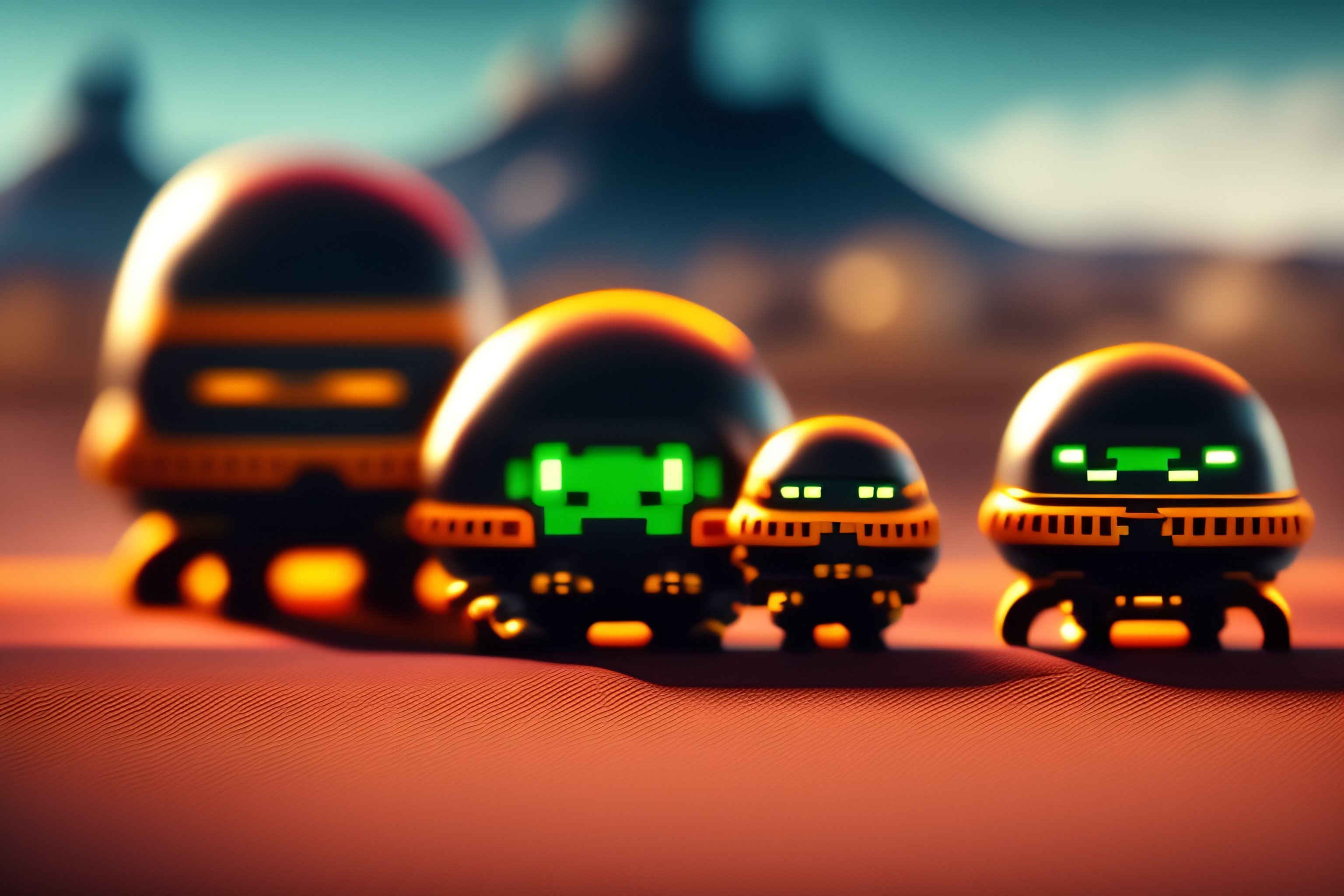 Lexica - Space Invaders are threatening an alien family, scene from ...