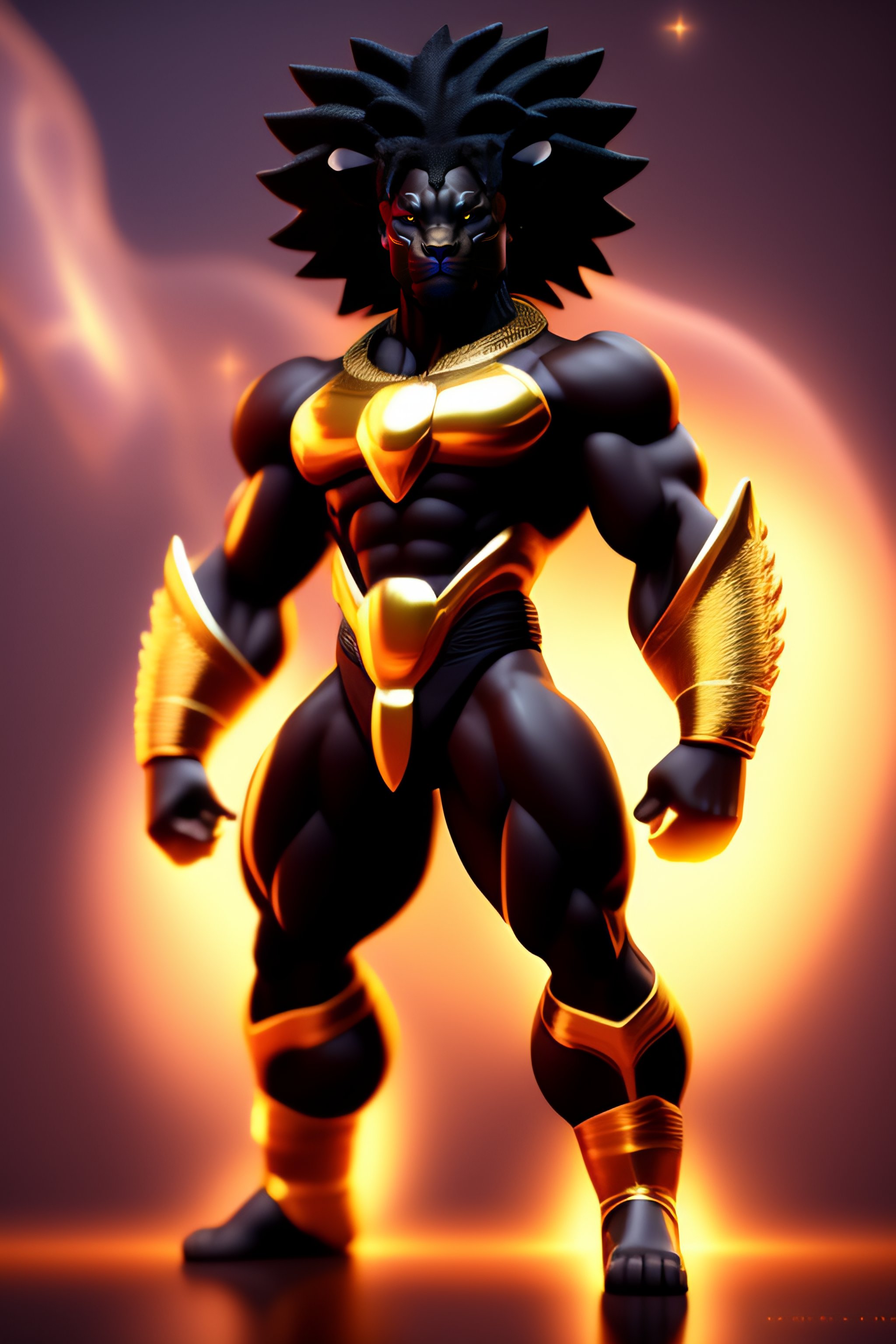 Lexica - 3d render of zodiac sign leo as a sabertooth lion humanoid, in ...