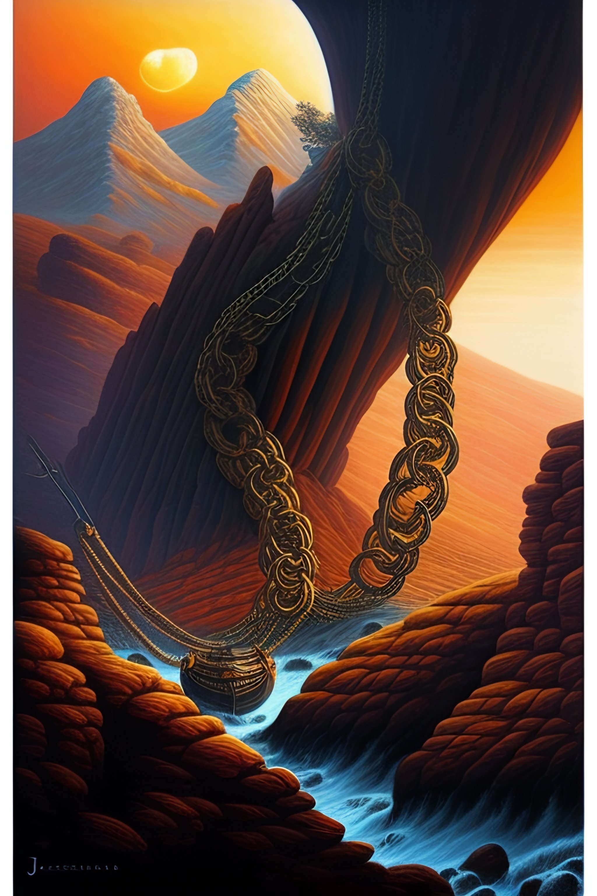 Lexica - Chained giants, art by johfra bosschart