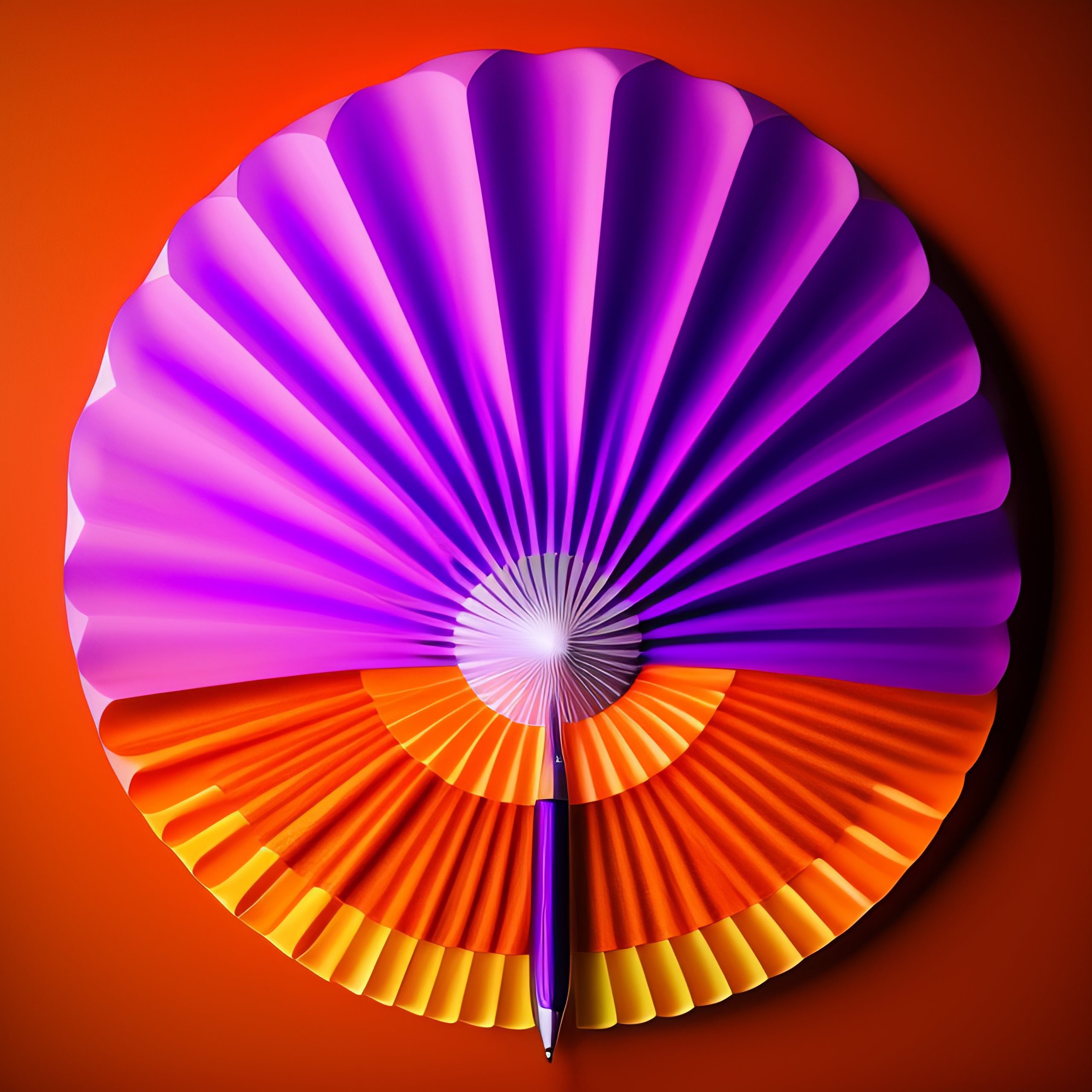 Lexica - Paper and pen fan art purple orange background