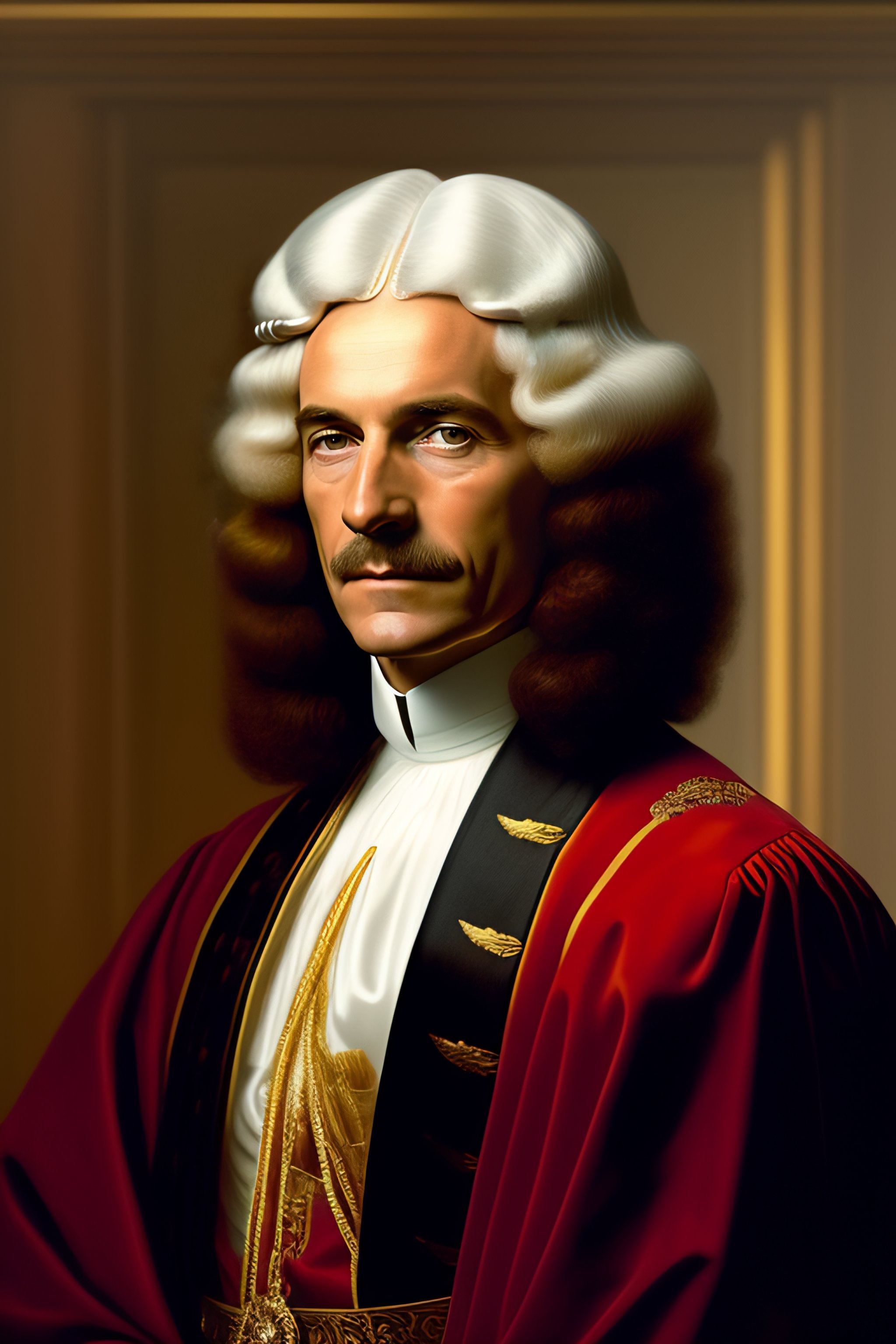 Lexica - Portrait of a judge wearing a judge's wig