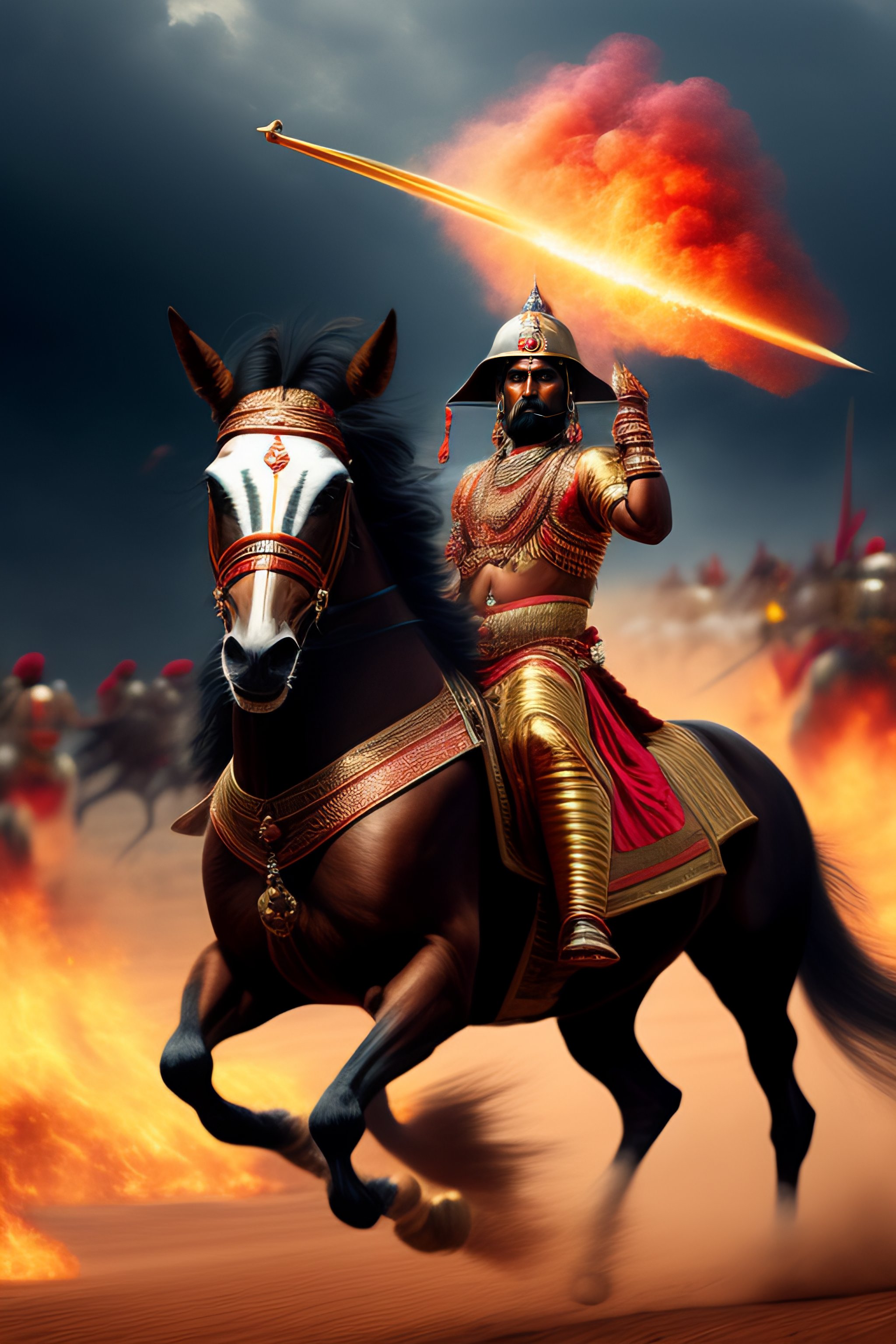 Lexica - Ancient indian war with chariots and explosions