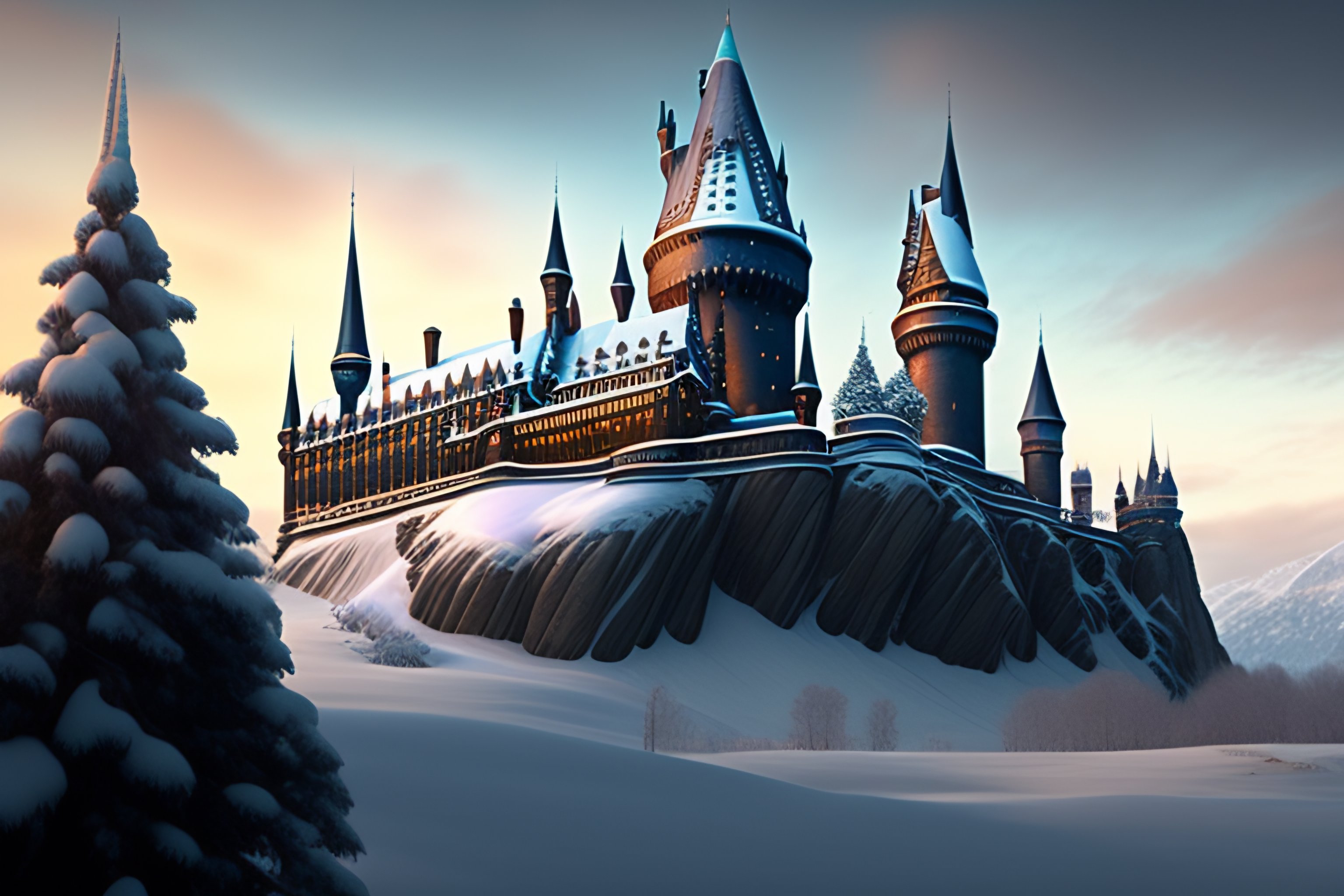 Lexica - A beautiful and highly detailed matte painting of a hogwarts ...