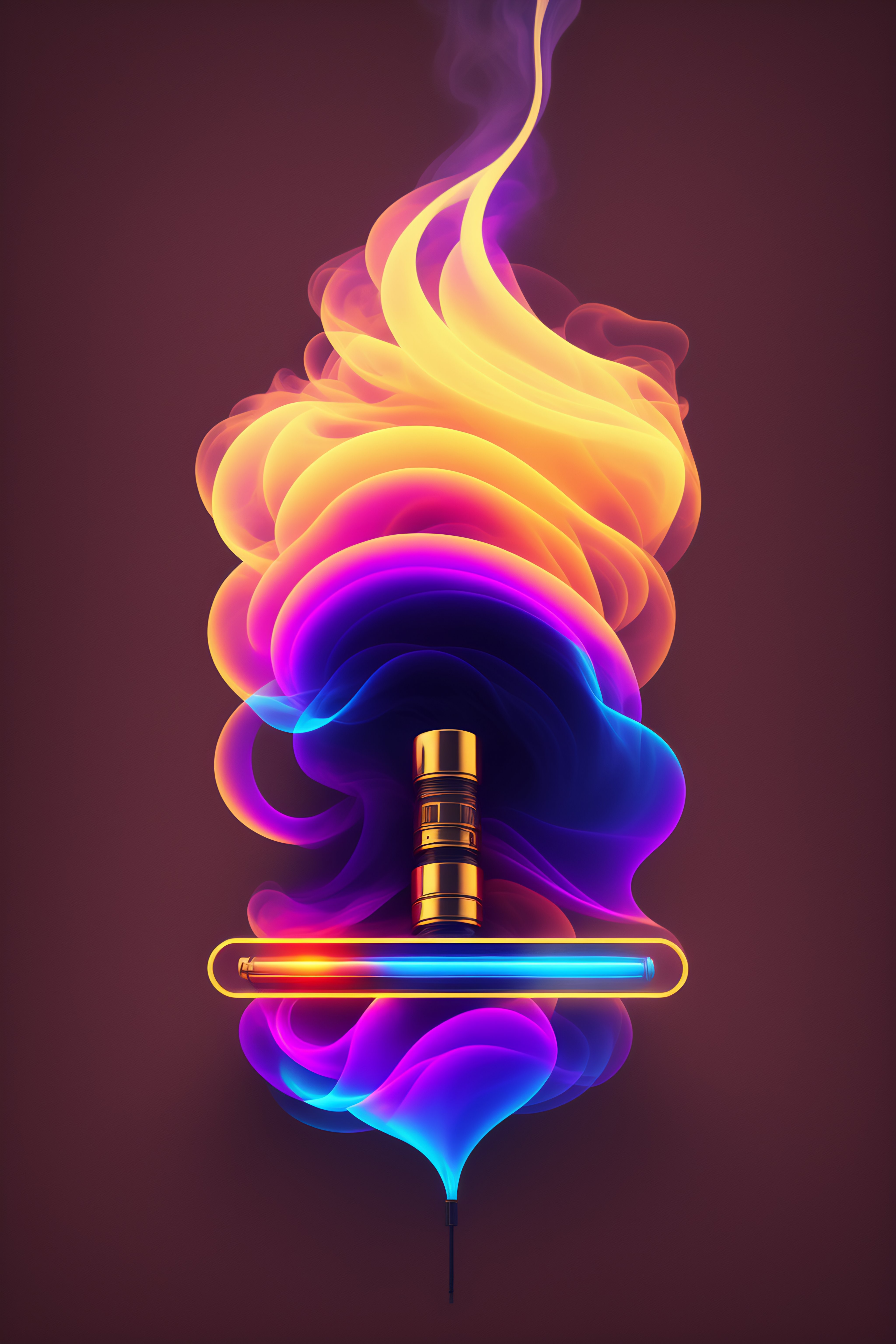 Lexica - "magic smoke" logo design disposables puff vape desert neon ...
