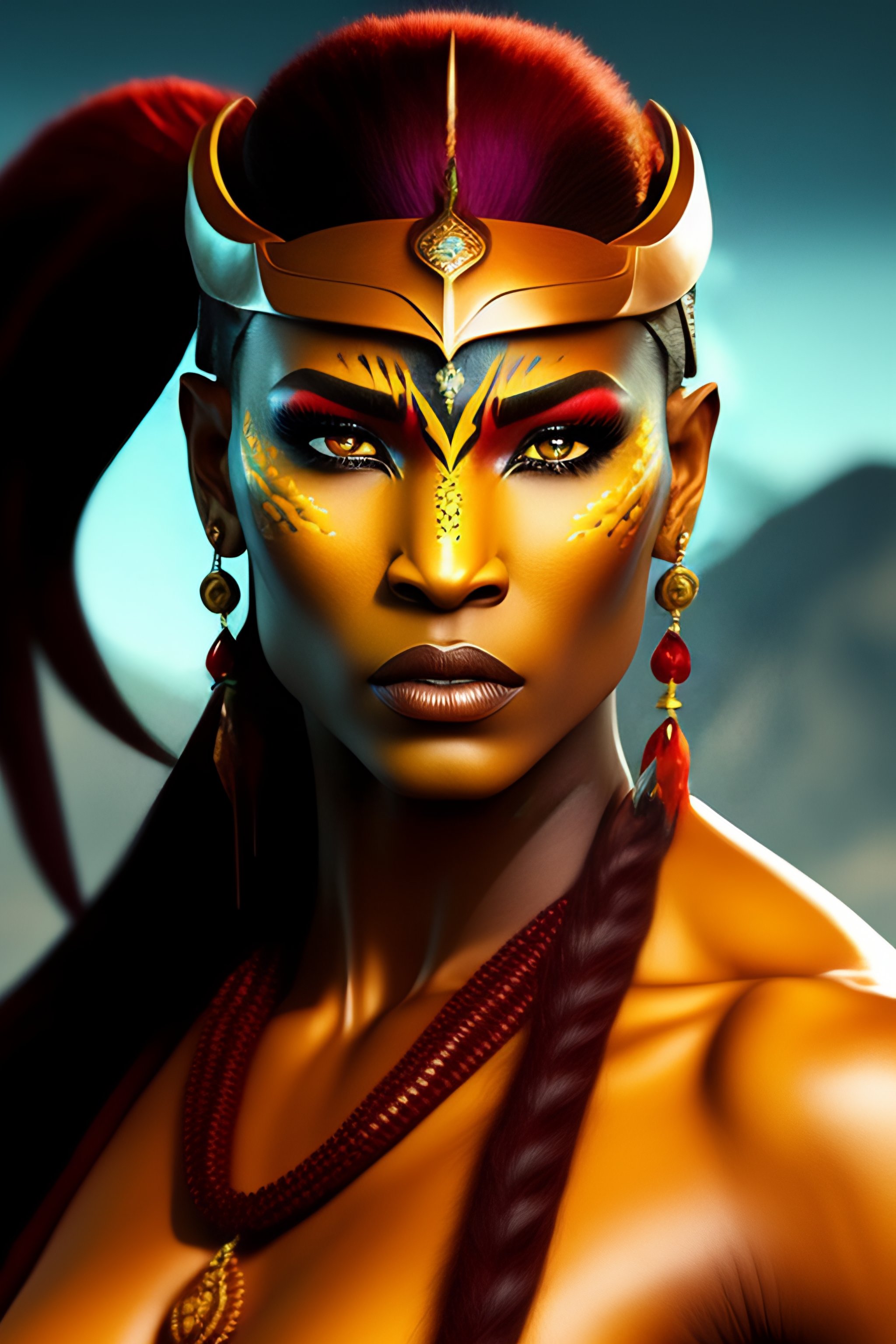 Lexica - Na'vi from avatar, red, strong, male
