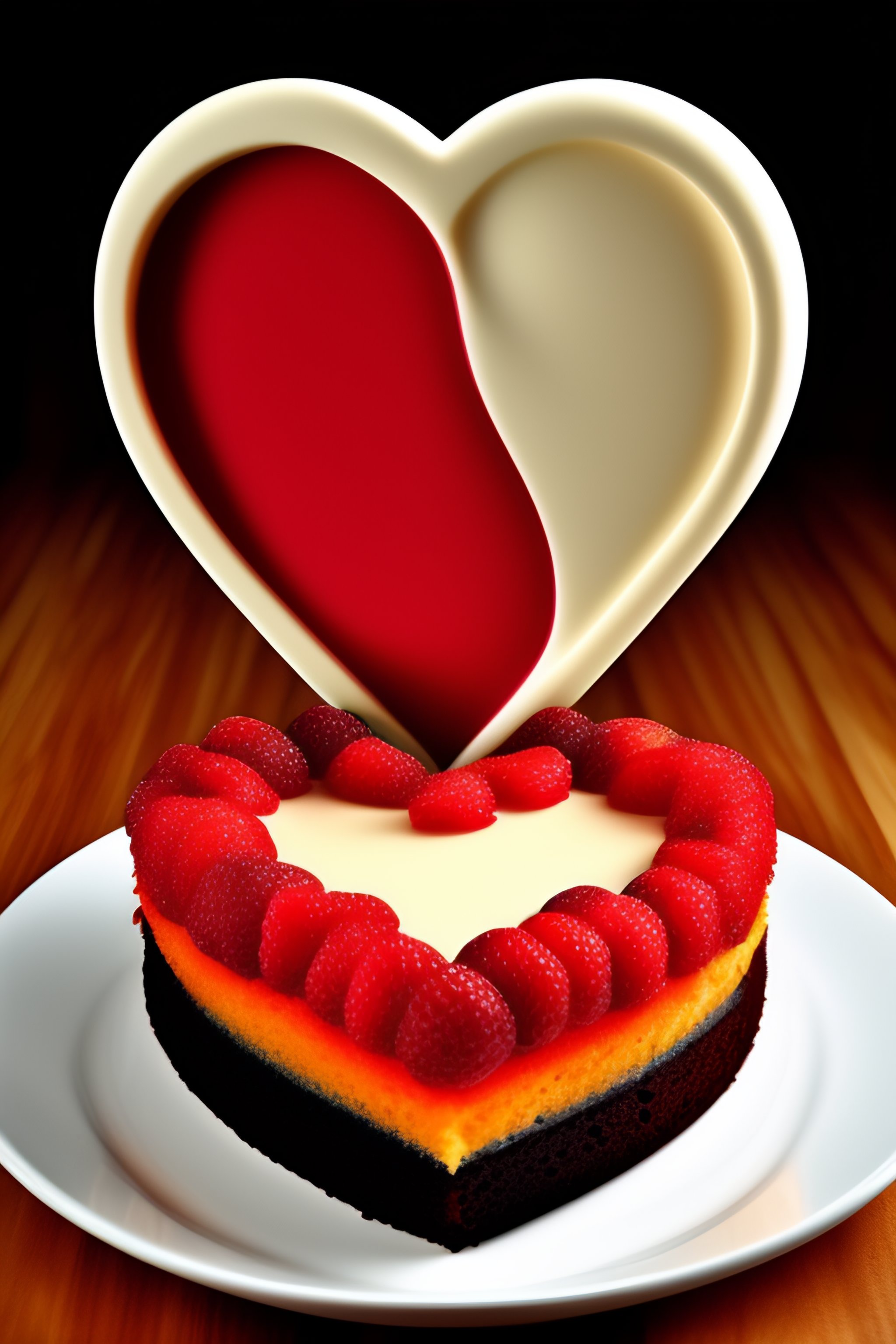 Lexica - Heart shaped cake