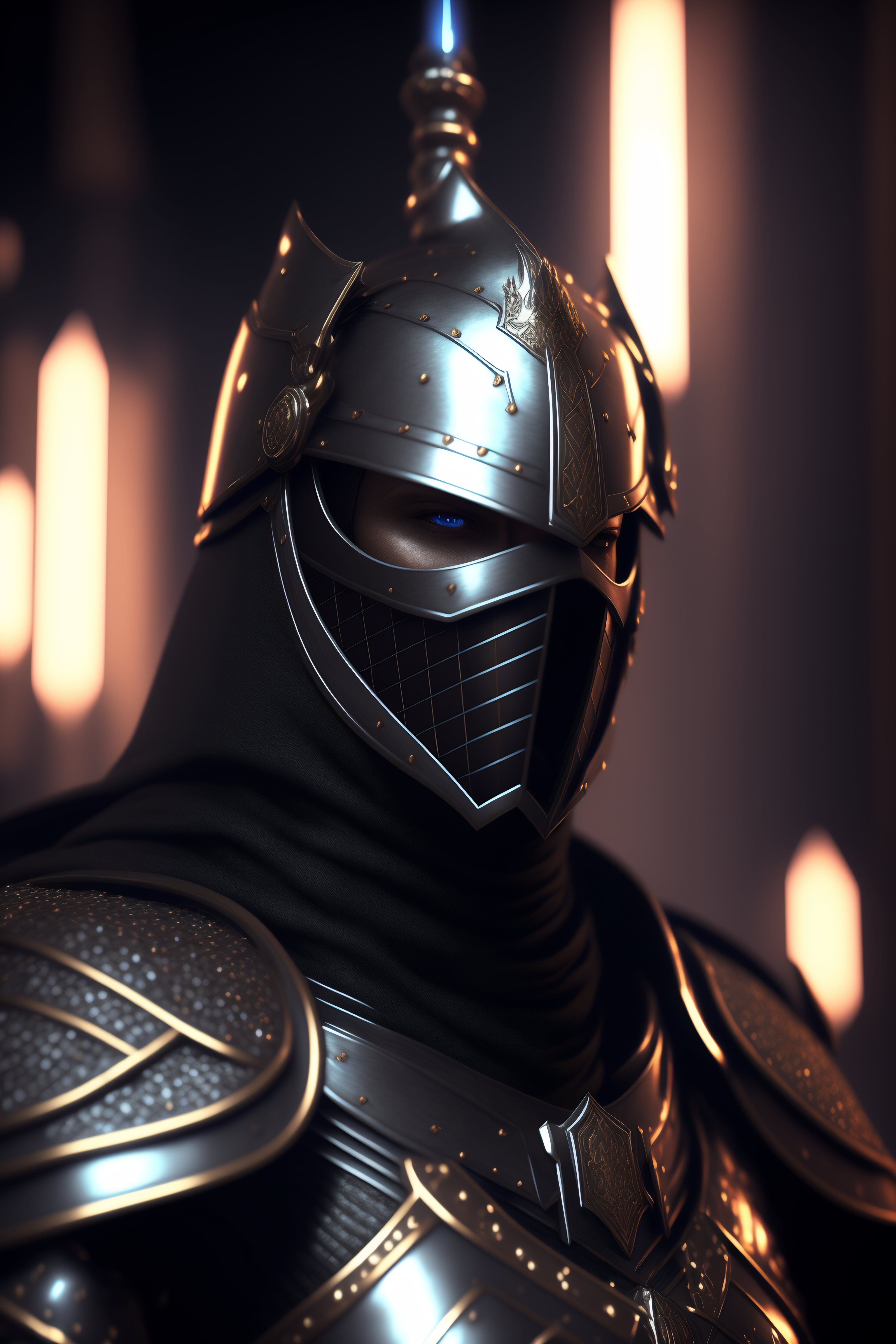 Lexica - A Knight in black crystal armor, Unreal Engine, , 4K, armor ...