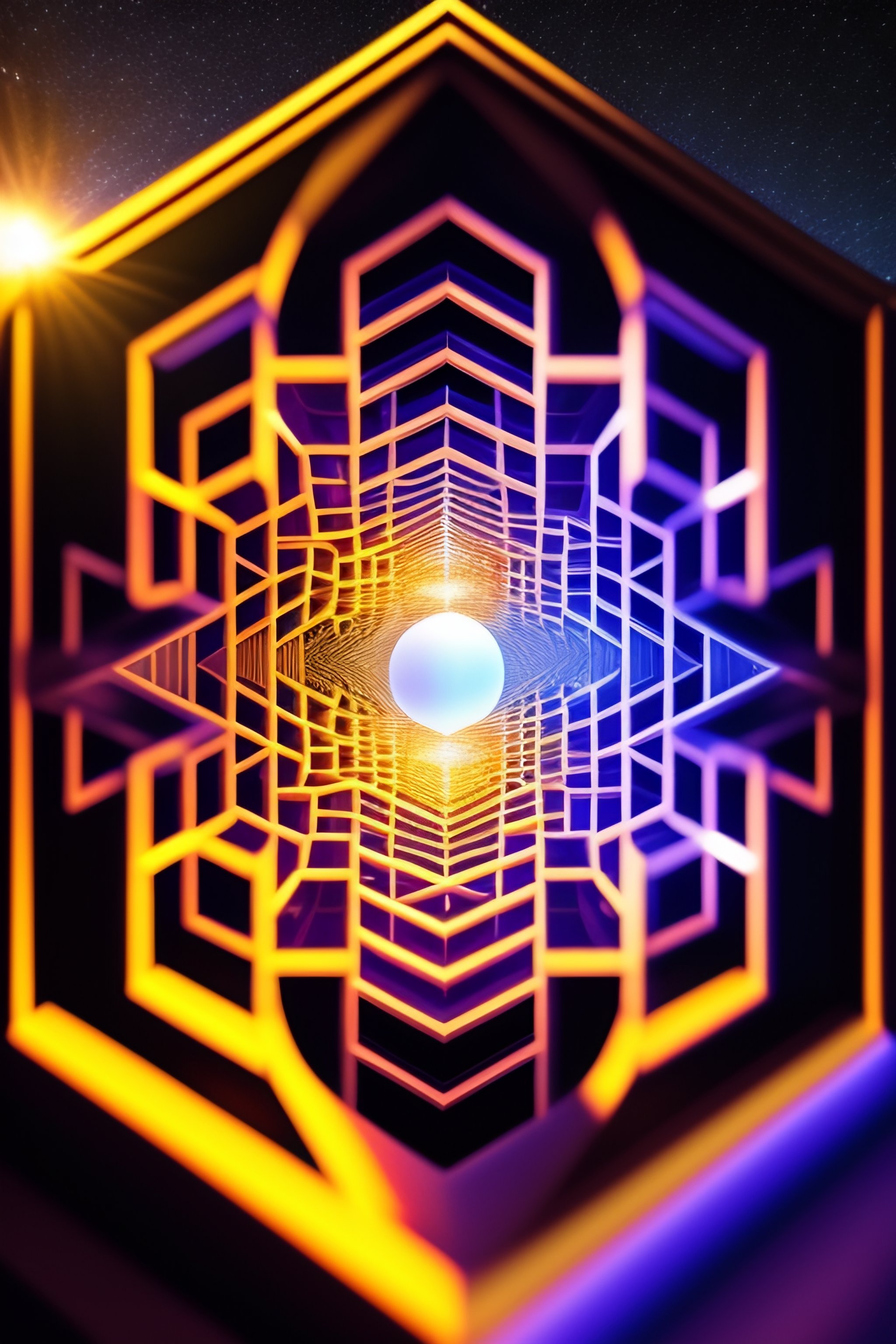 Lexica - Infinite completely straight strands of light emitted from ...