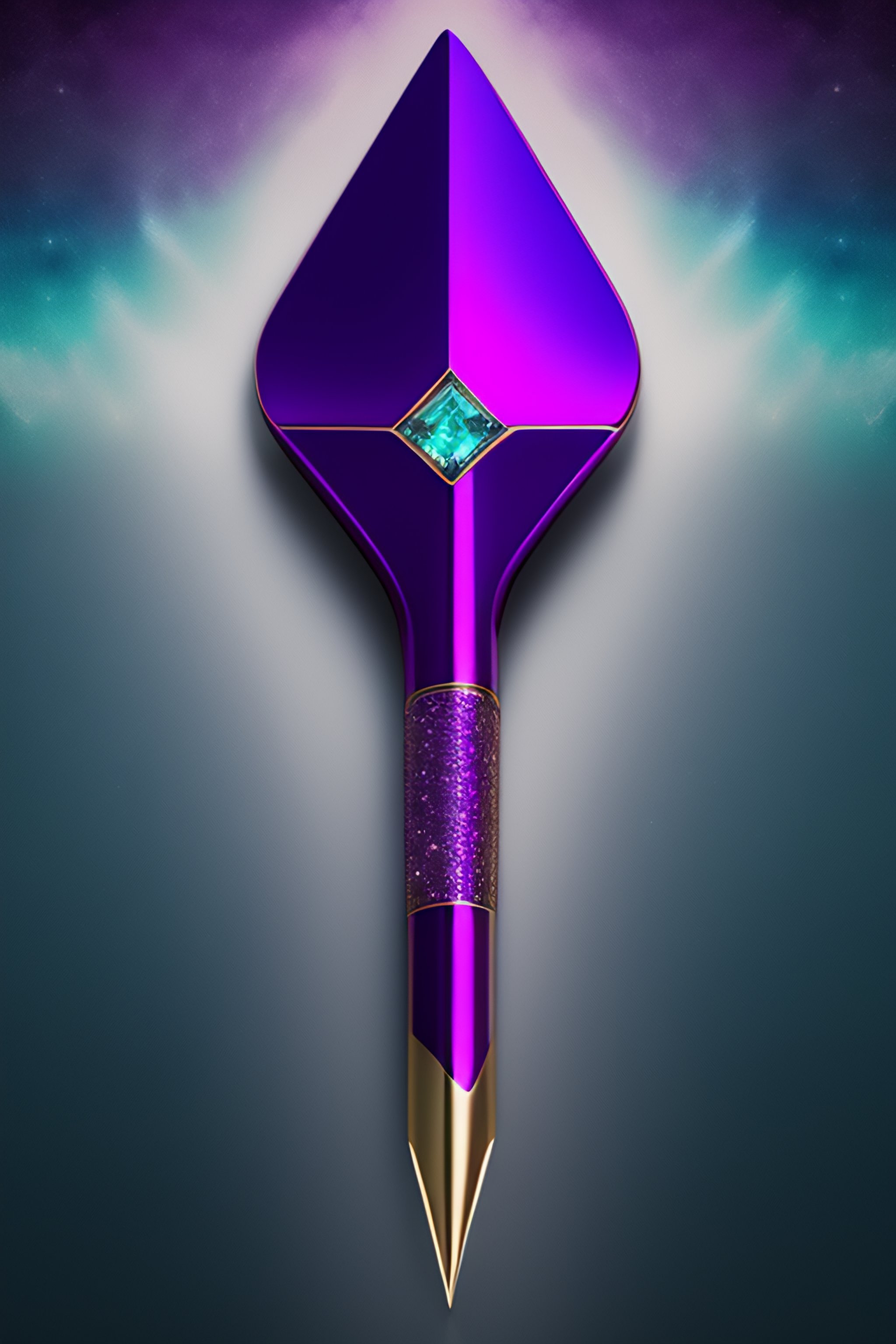 Lexica - Spear with purple crystals