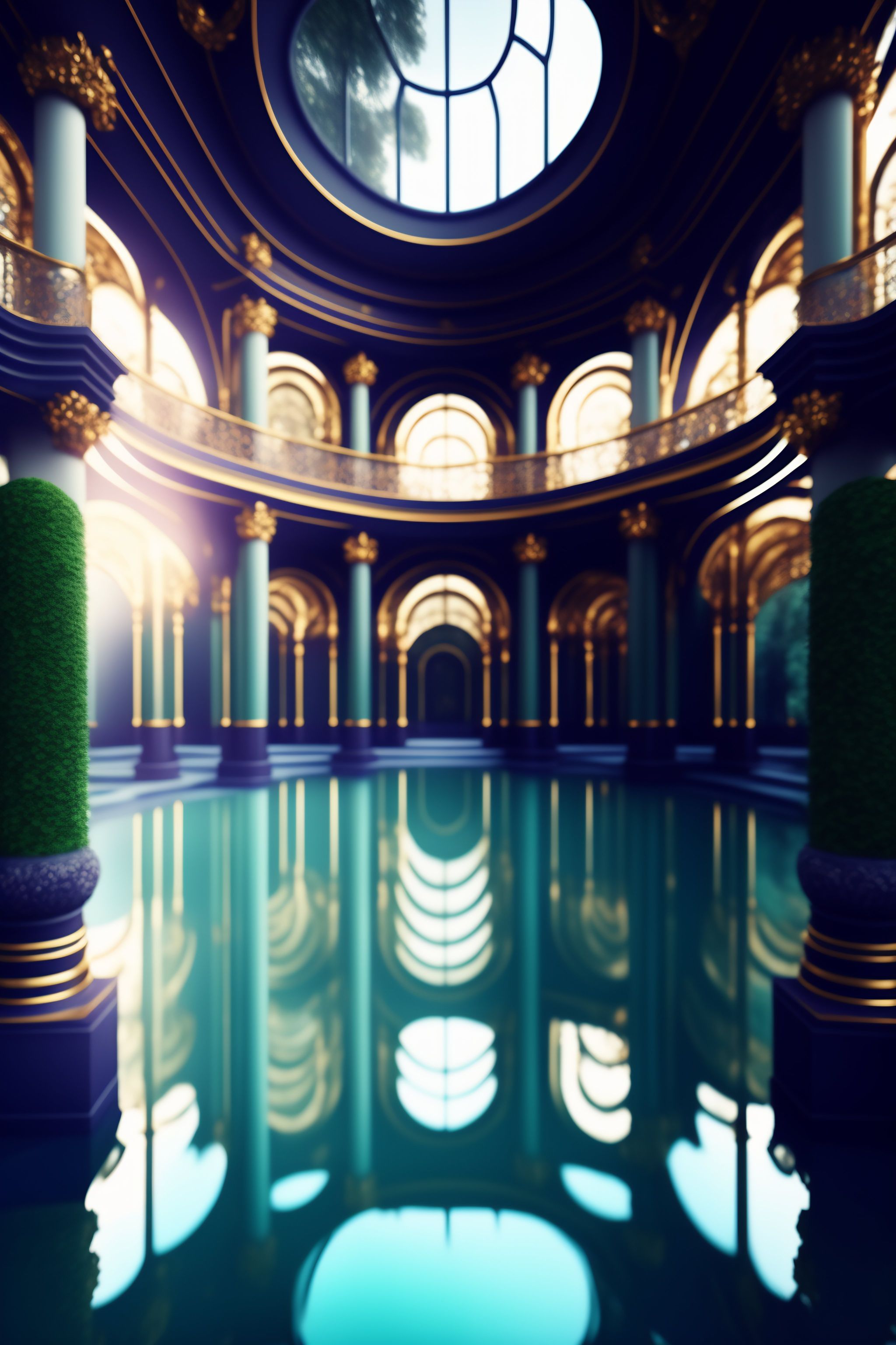 Lexica - Photoreal render, sprawling bathhouse-mansion-palace of ...