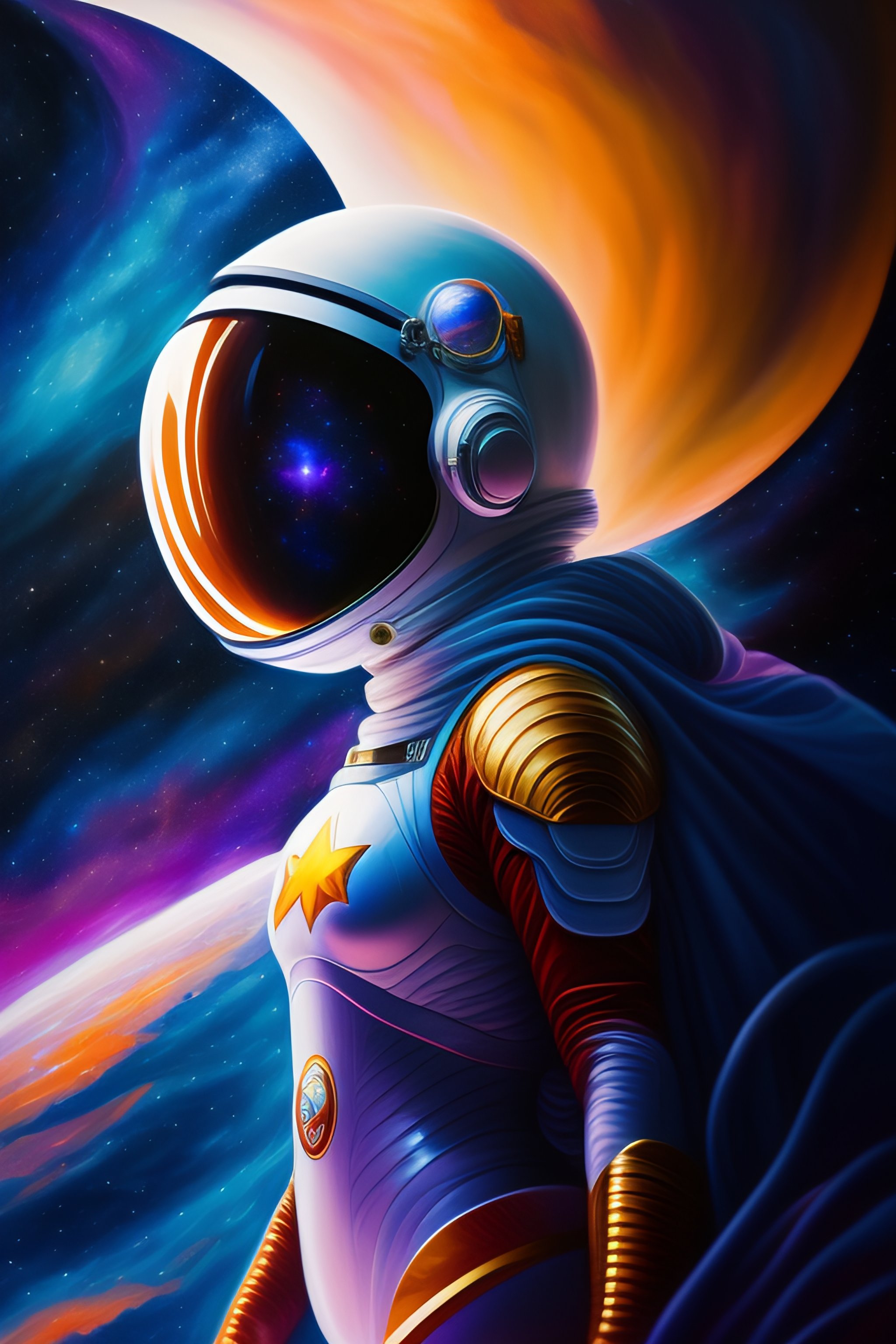 Lexica - Spaceman superhero isometric scifi astral spirit space journey ...