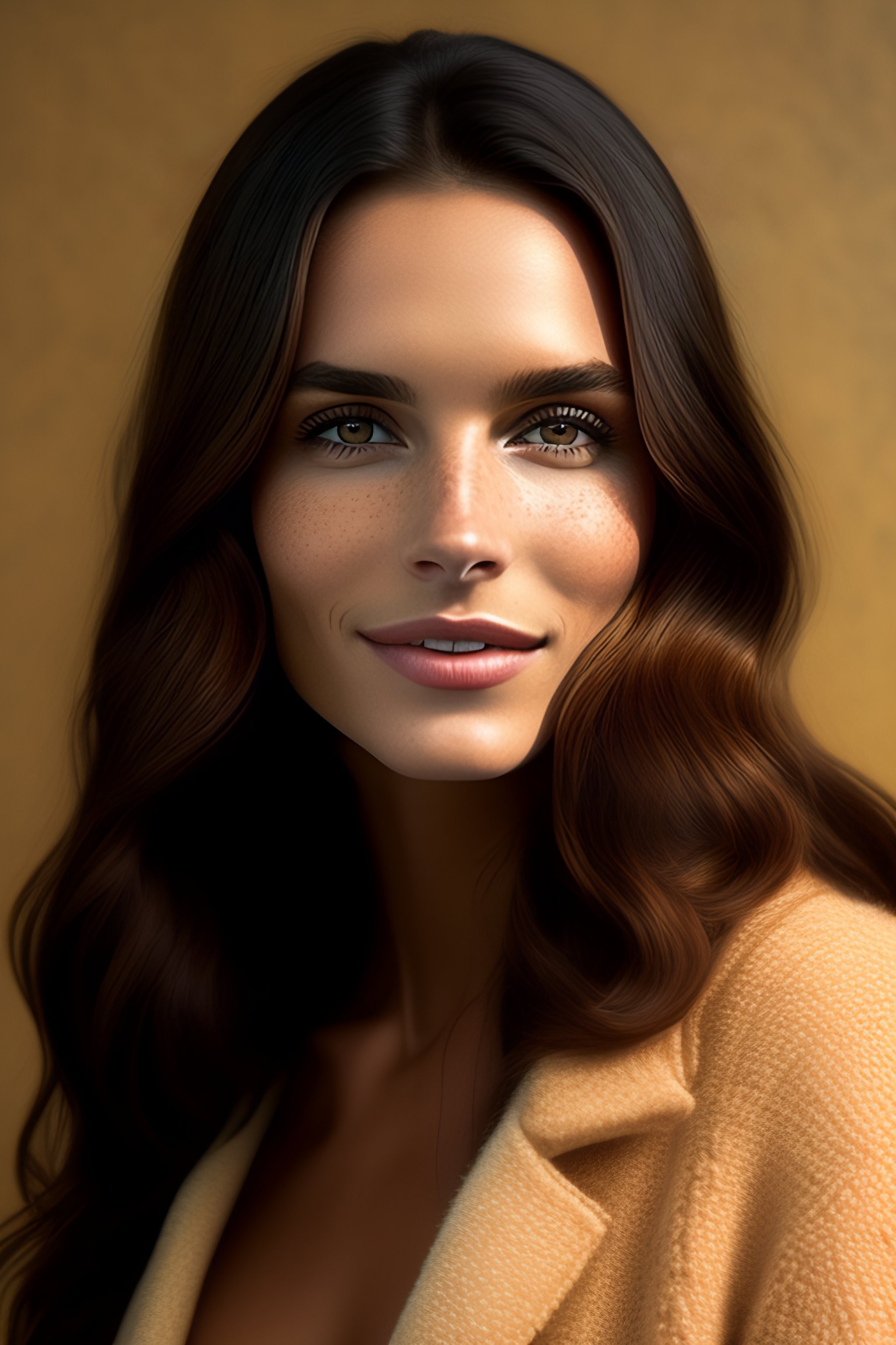 Lexica - My girlfriend is pretty, with a beautiful face, brown dark ...