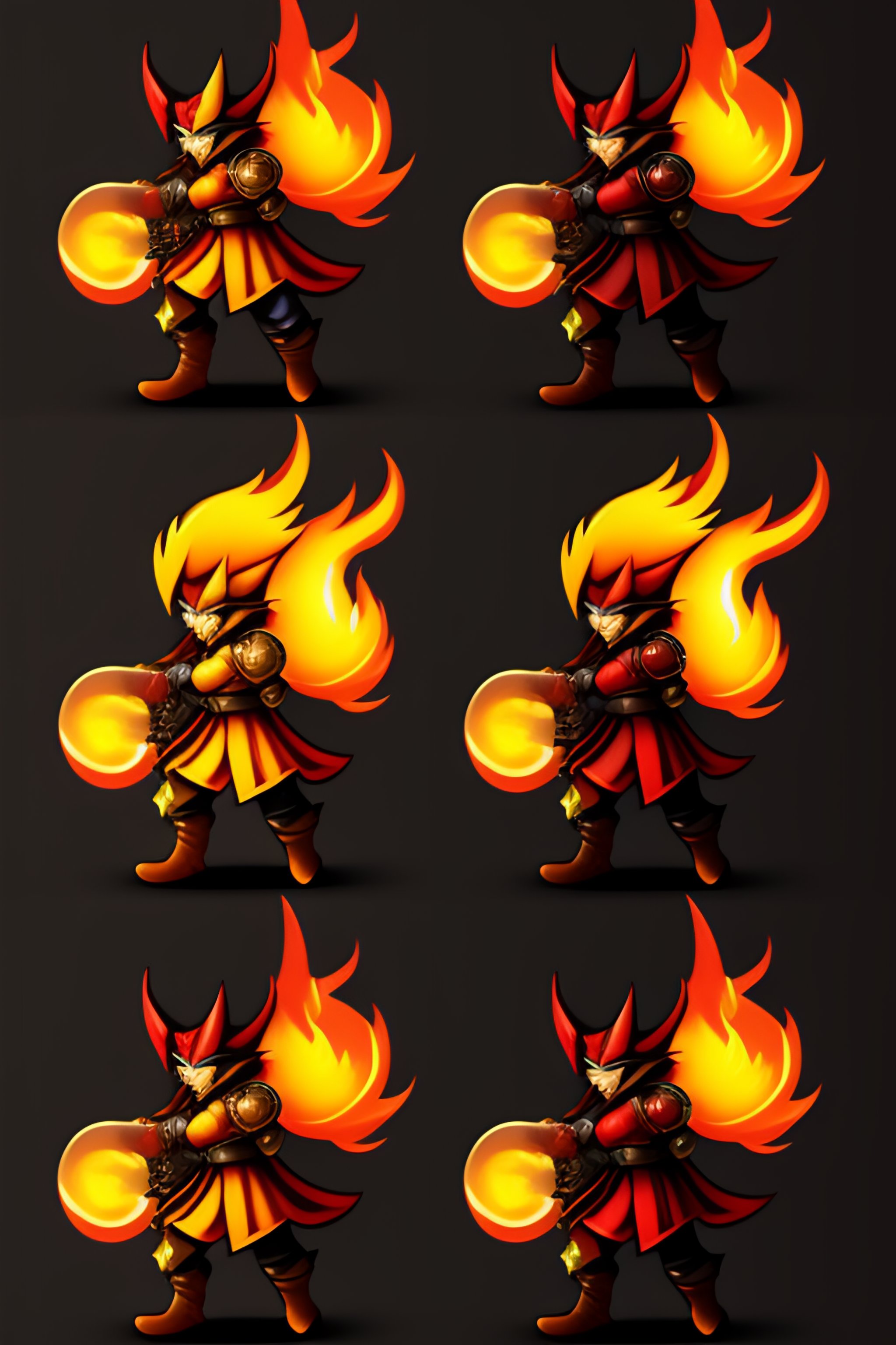 Lexica - Sprite sheet for fantacy thief with run attack fire bow
