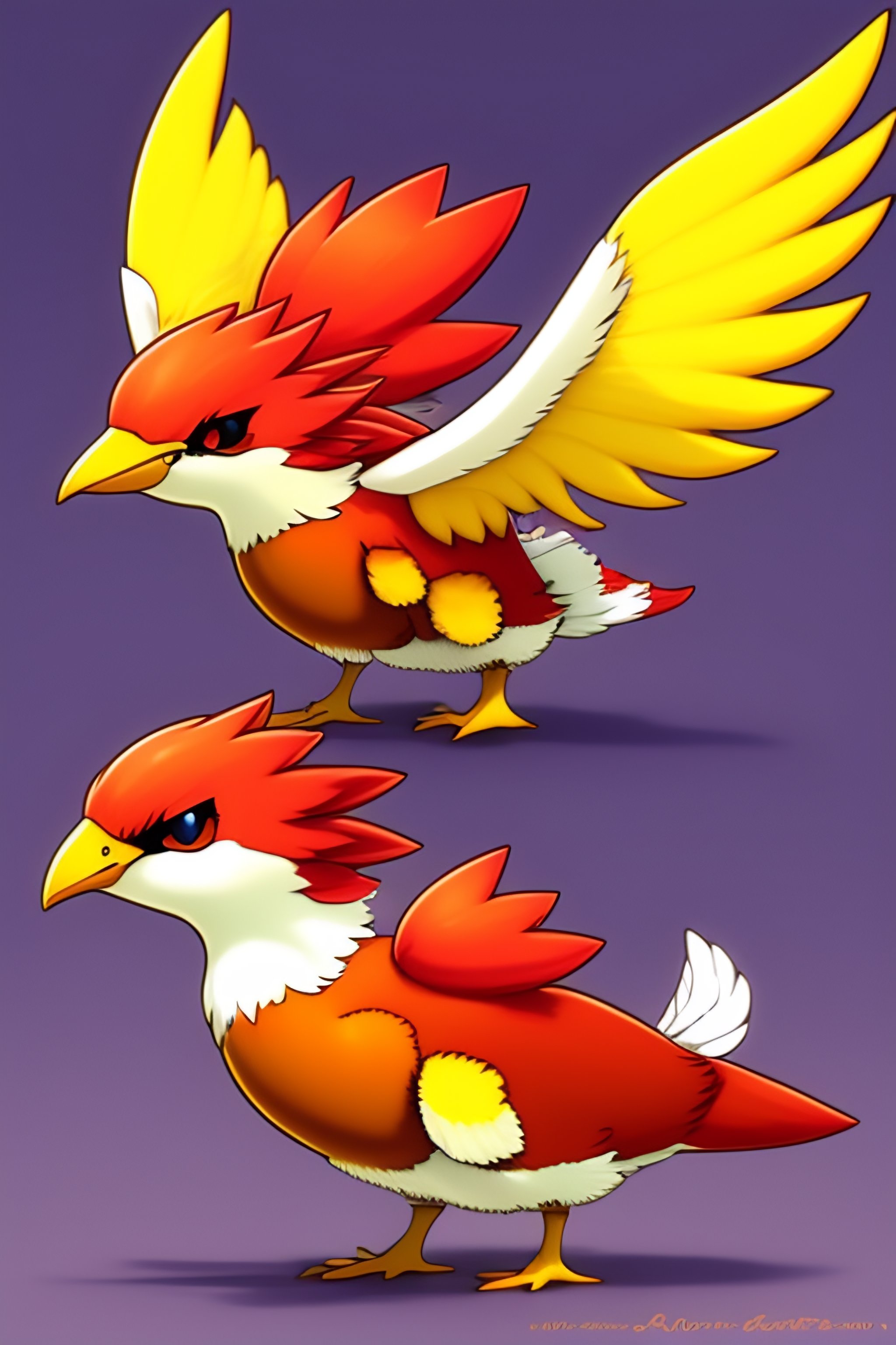 Lexica - Flying and fire type Pokemon based on a seagull, controls the ...
