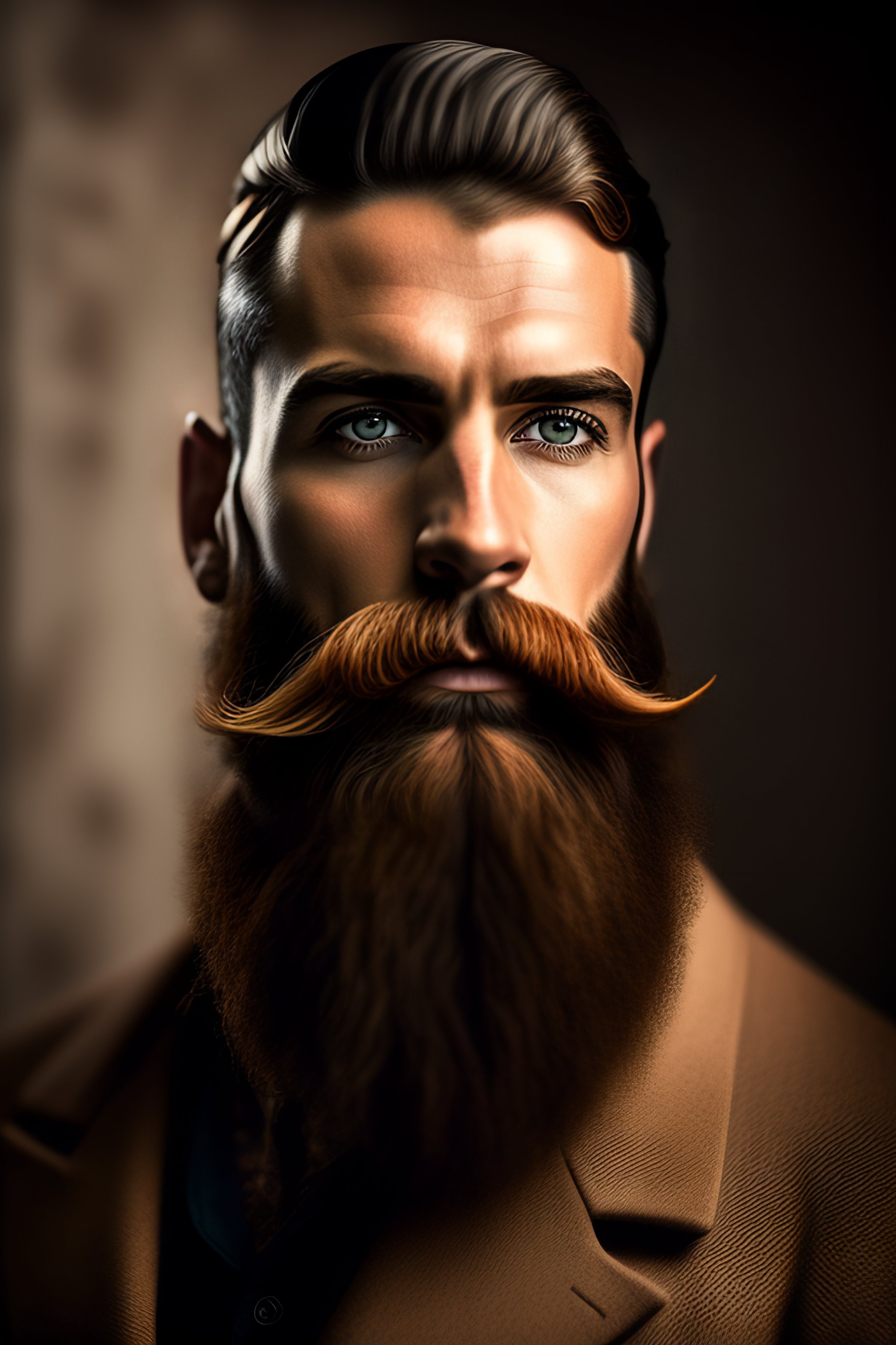 Lexica - Realistic photography of a stern man with a short beard from 1930