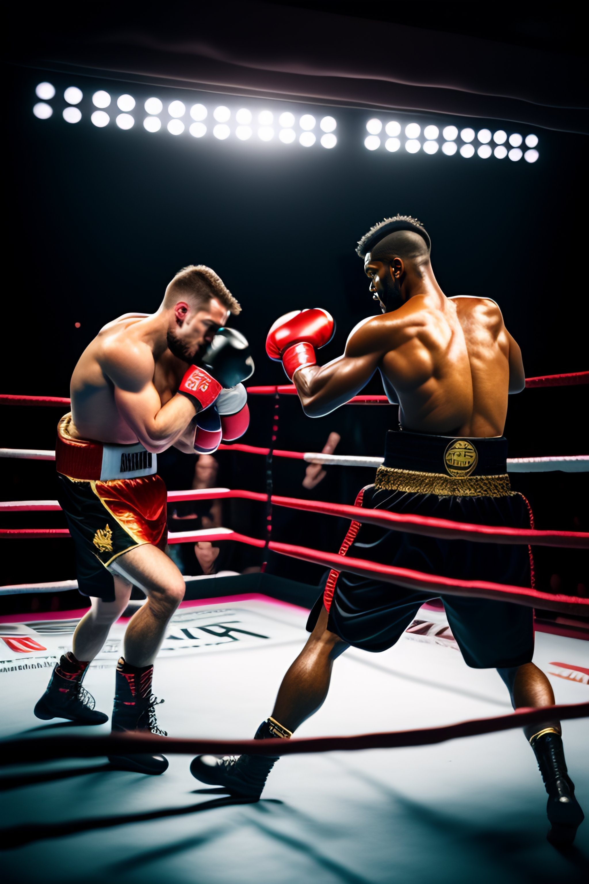 Lexica - Photographer boxer in the ring against videographer