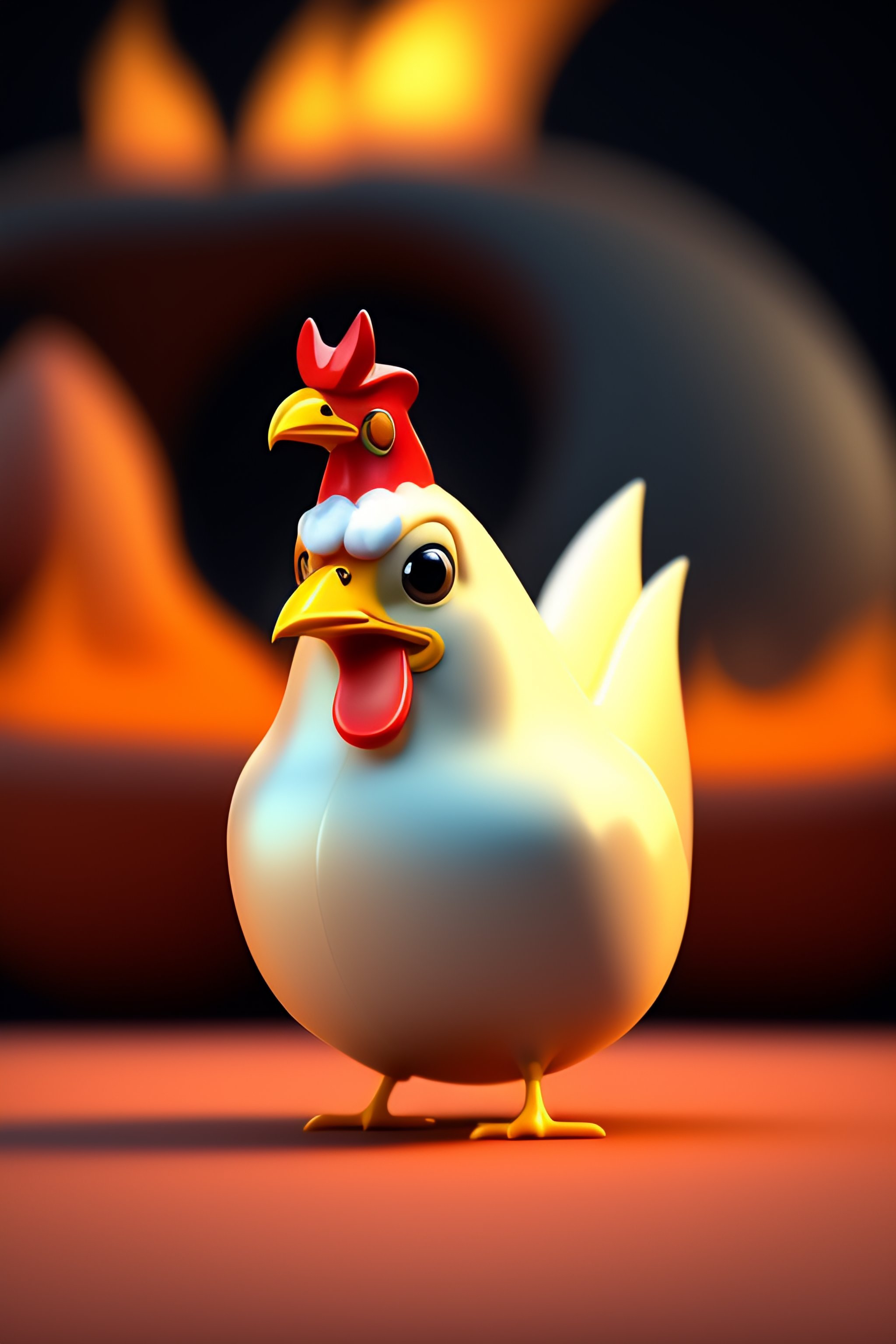 Lexica - Stupid Chicken. 3D Cartoon