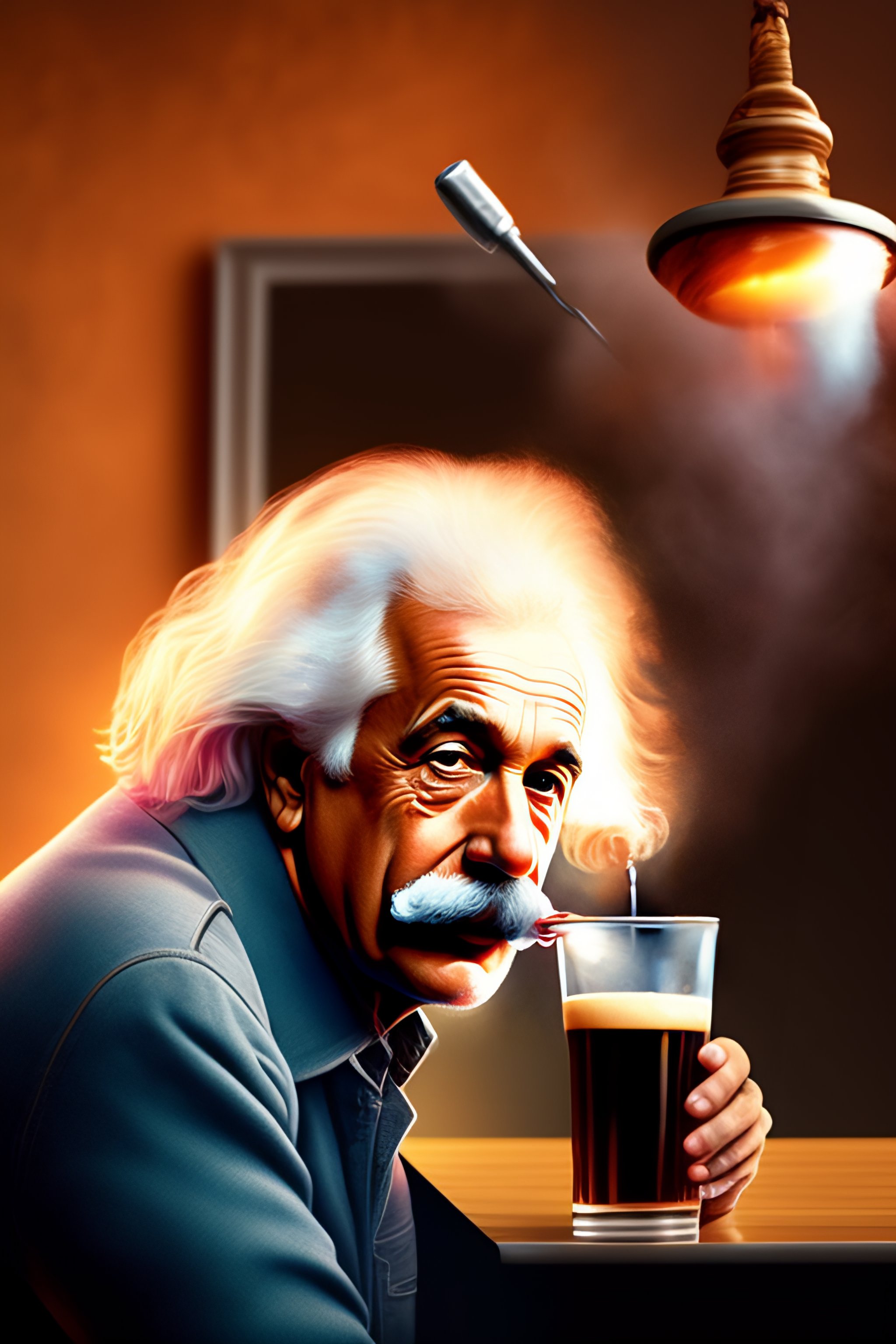 Lexica - Portrait of einstein snorting coke