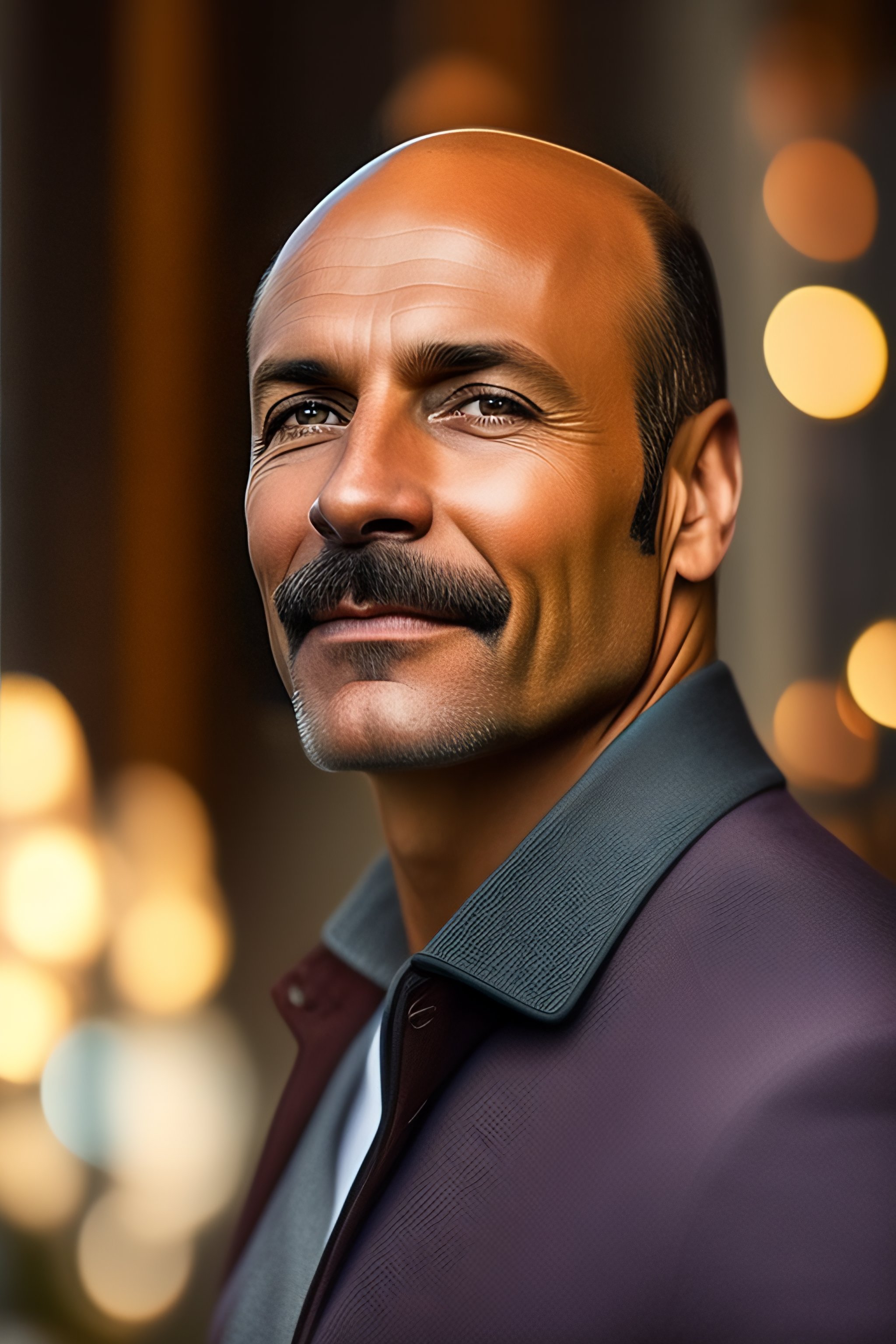 Lexica - Male, 51 years old, Russian, balding, brown eyes, stubble