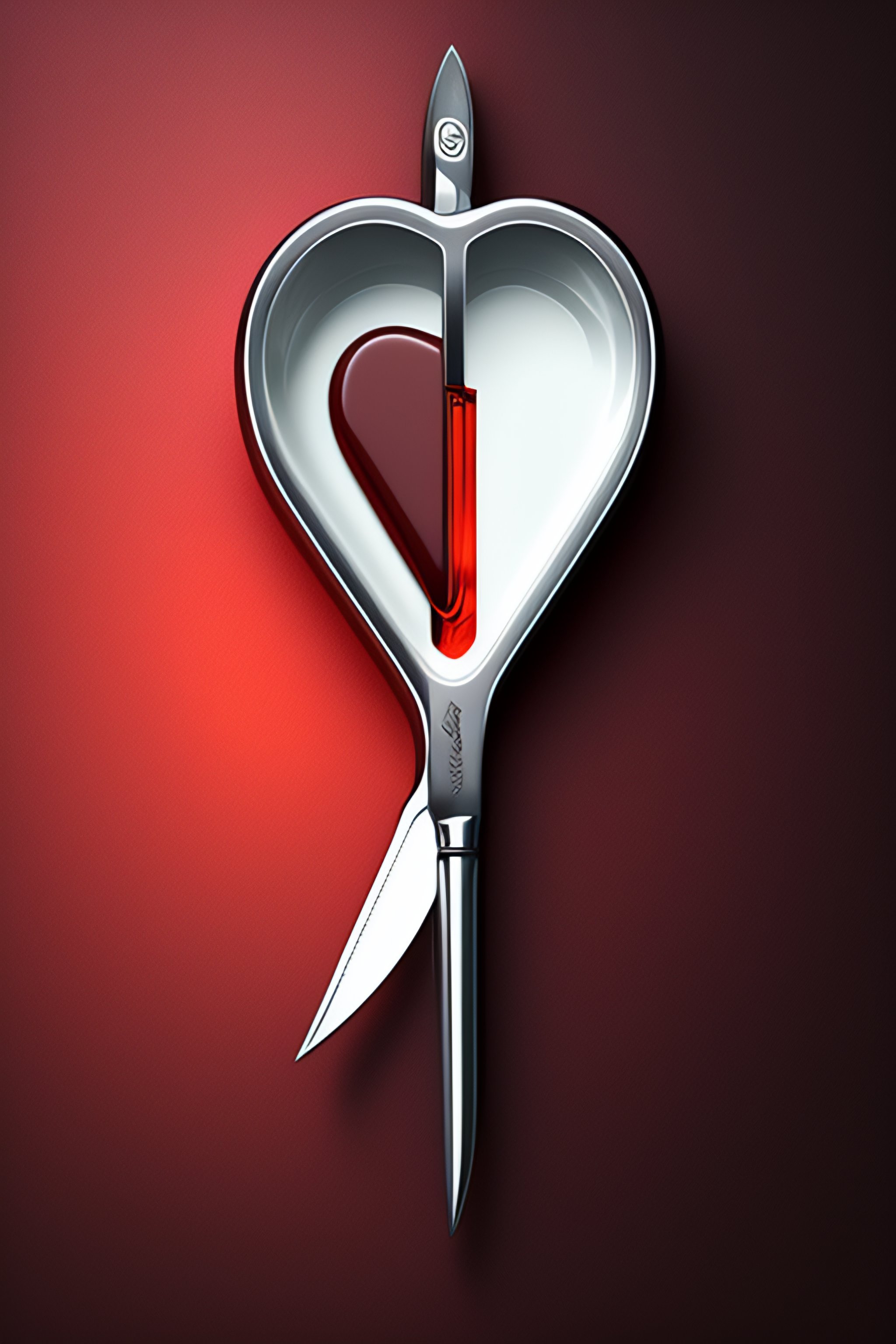 Lexica - A knife splitting a pale heart apart, 8k resolution, 4k, HD ...