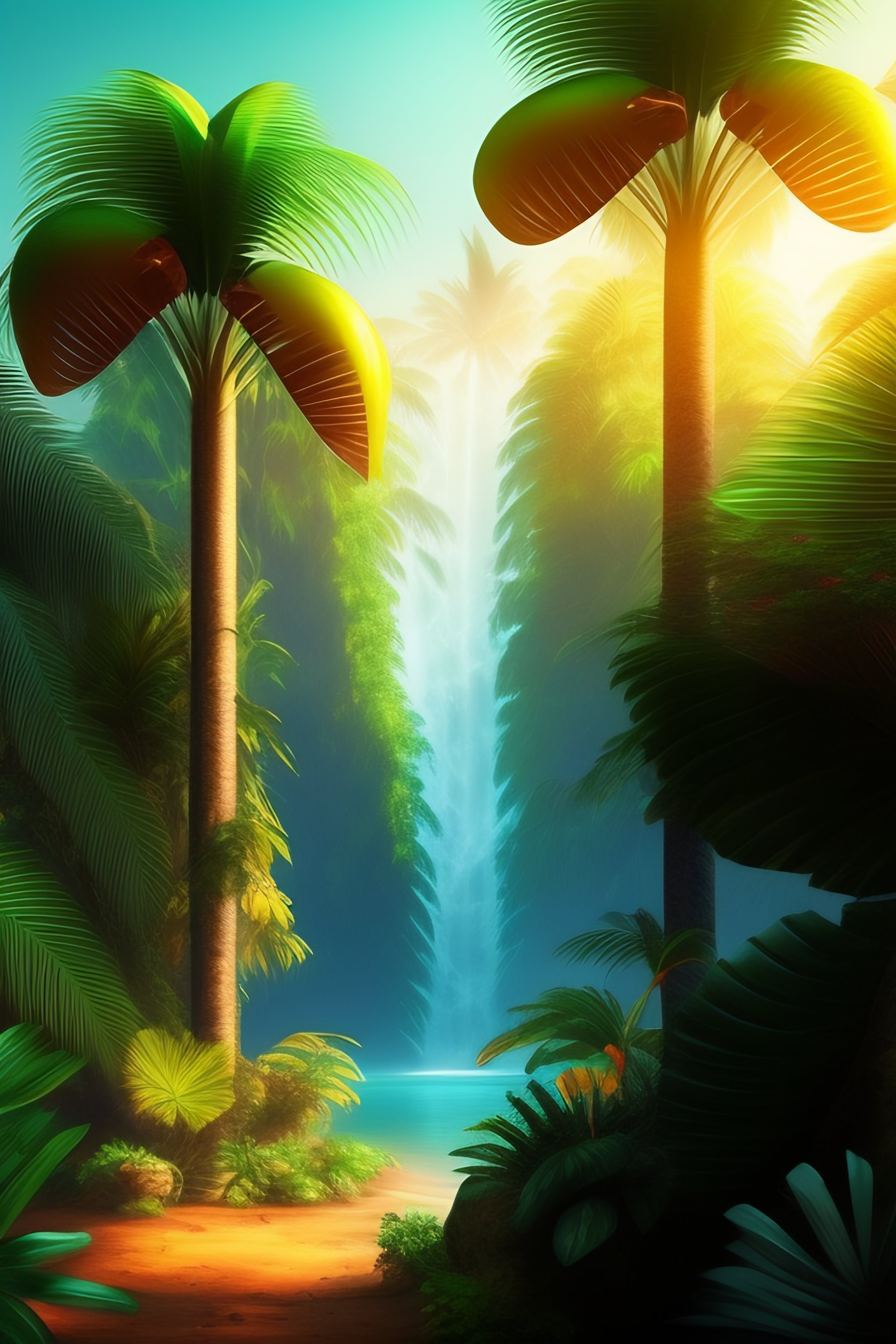 Lexica - Tropical forest with bananas palms