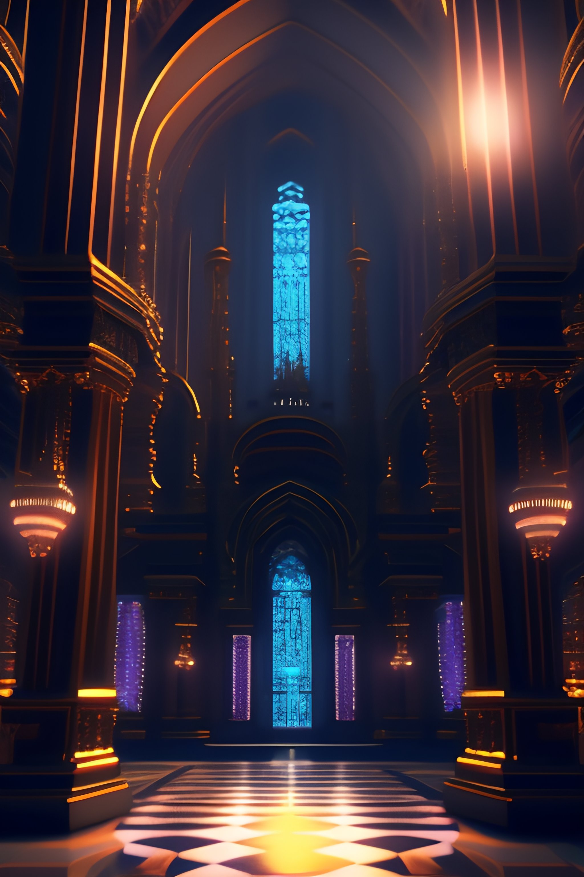 Lexica - An evolution of evil, ornate cathedral interior, abstract ...