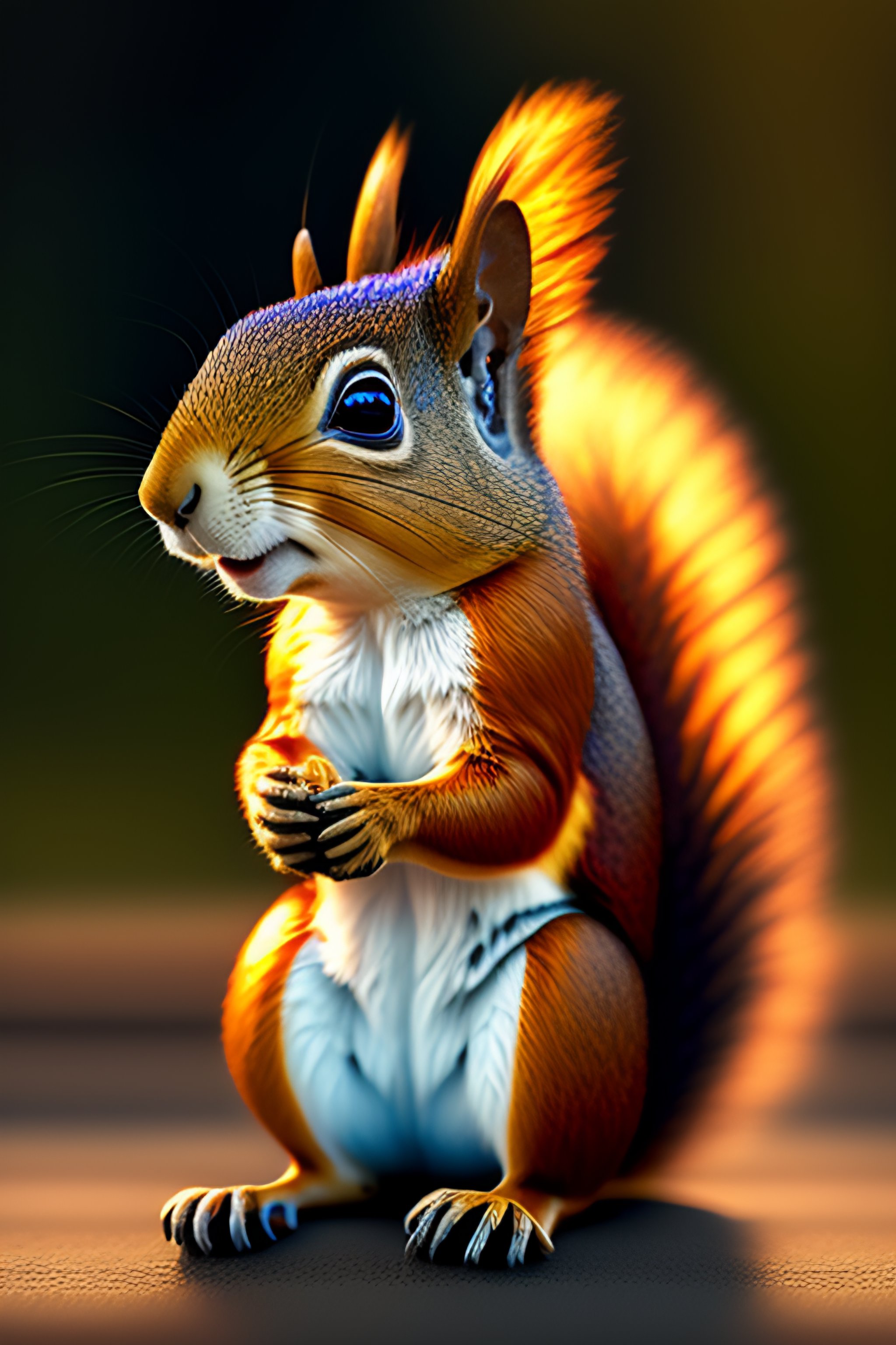 Lexica - Photo of a cute squirrel in the style of stefan kostic ...